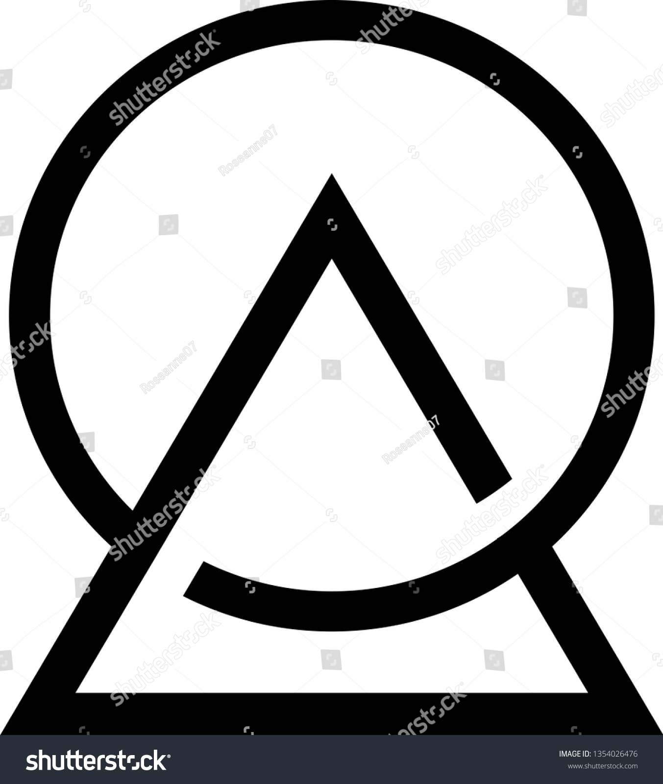 Triangle Circle Logo Bold Icon Simple Stock Vector (Royalty Free ...