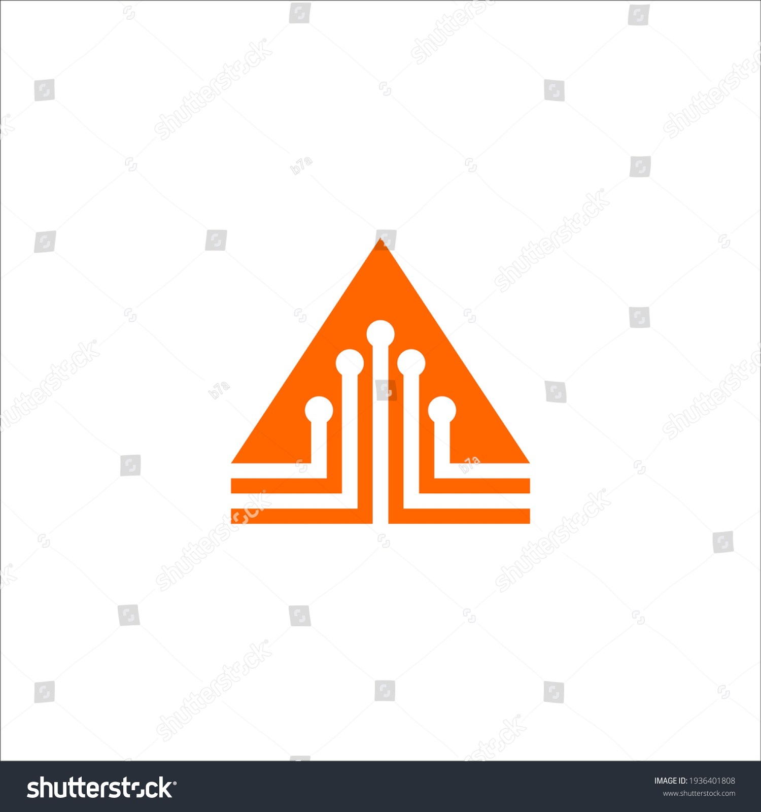 Triangle Circuit Board Logo Design Vector Stock Vector (Royalty Free ...