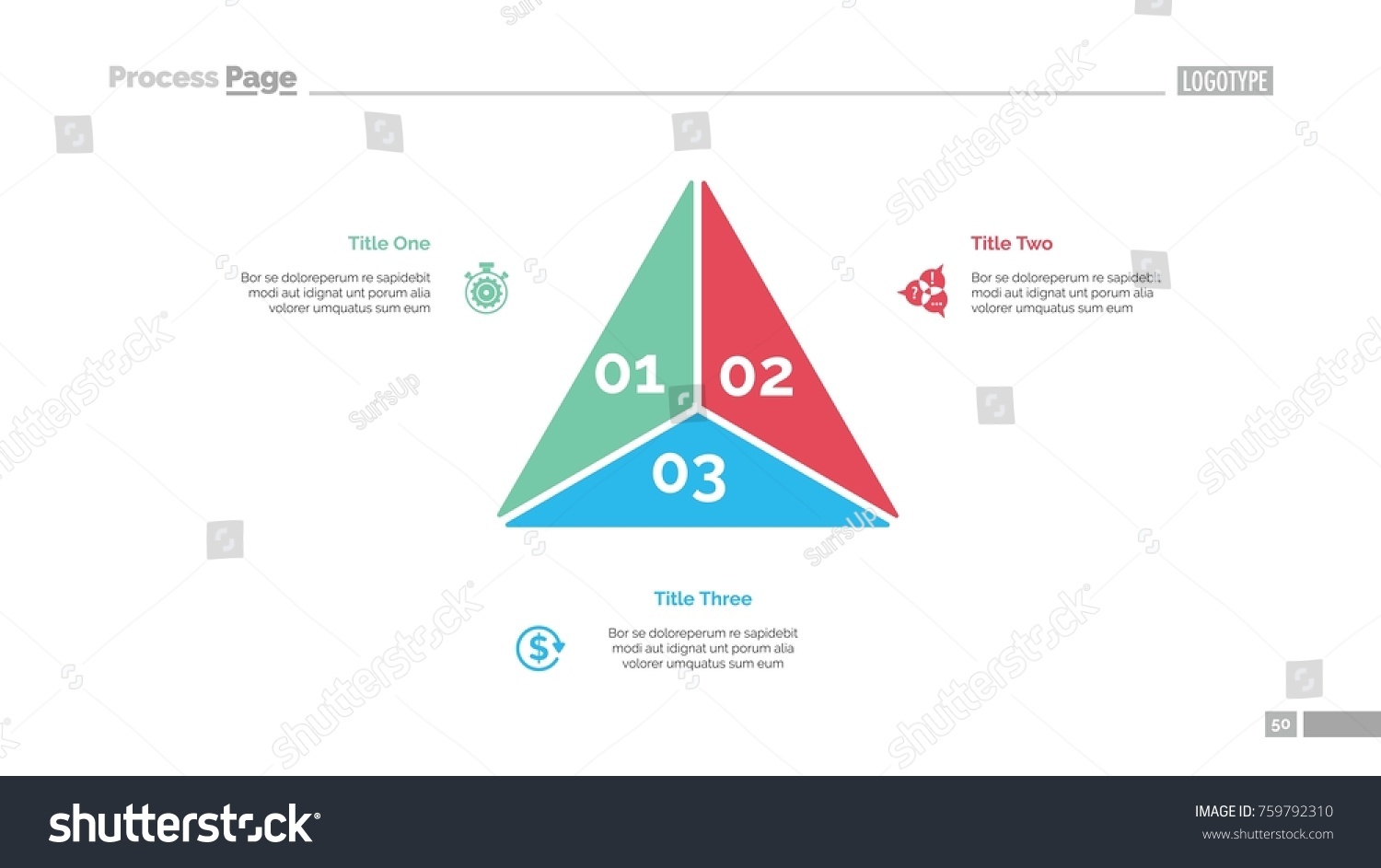 Triangle Diagram Slide Template Stock Vector (Royalty Free) 759792310