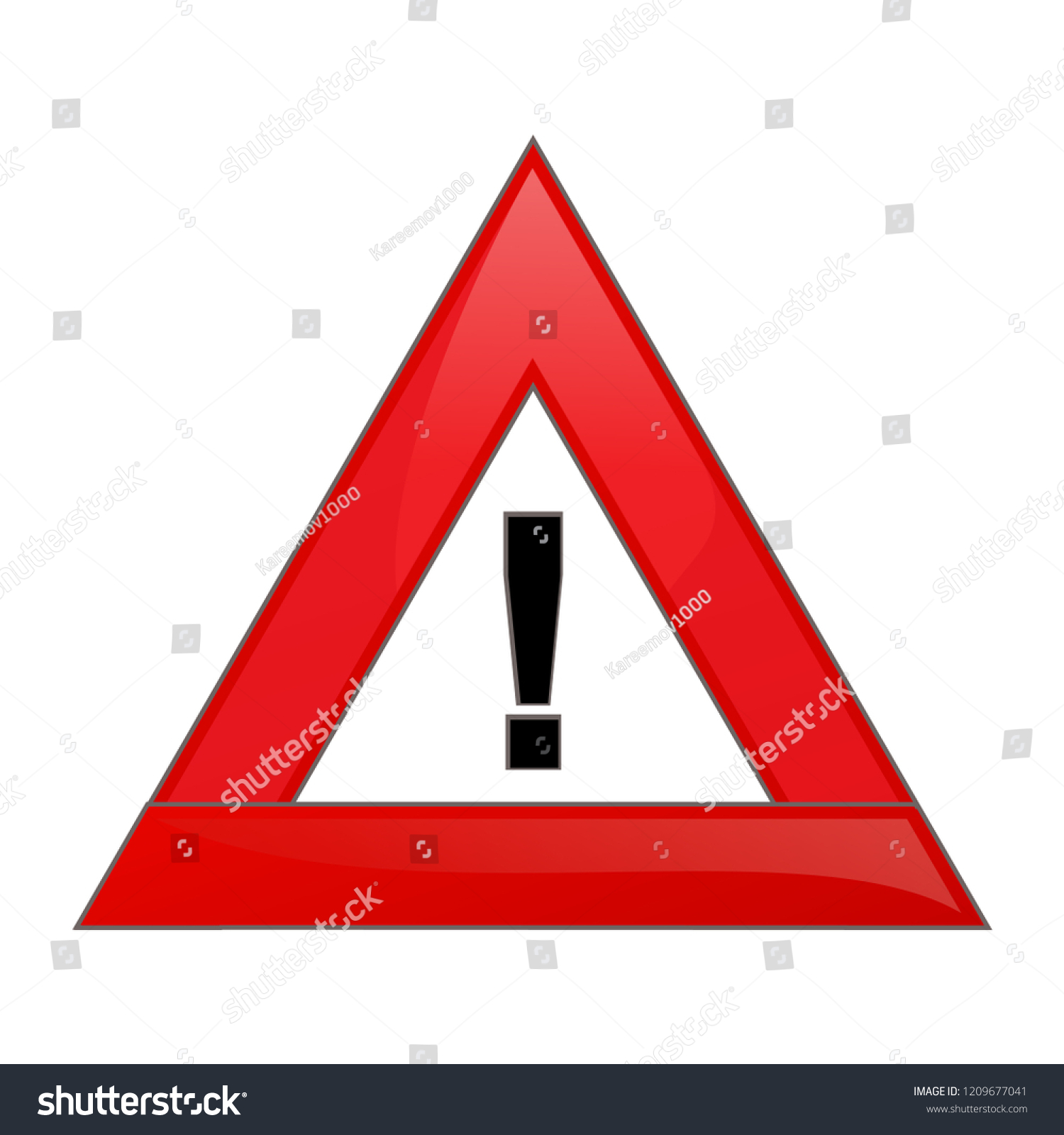 Triangle Exclamation Icon Warning Vector Symbol Stock Vector (Royalty ...