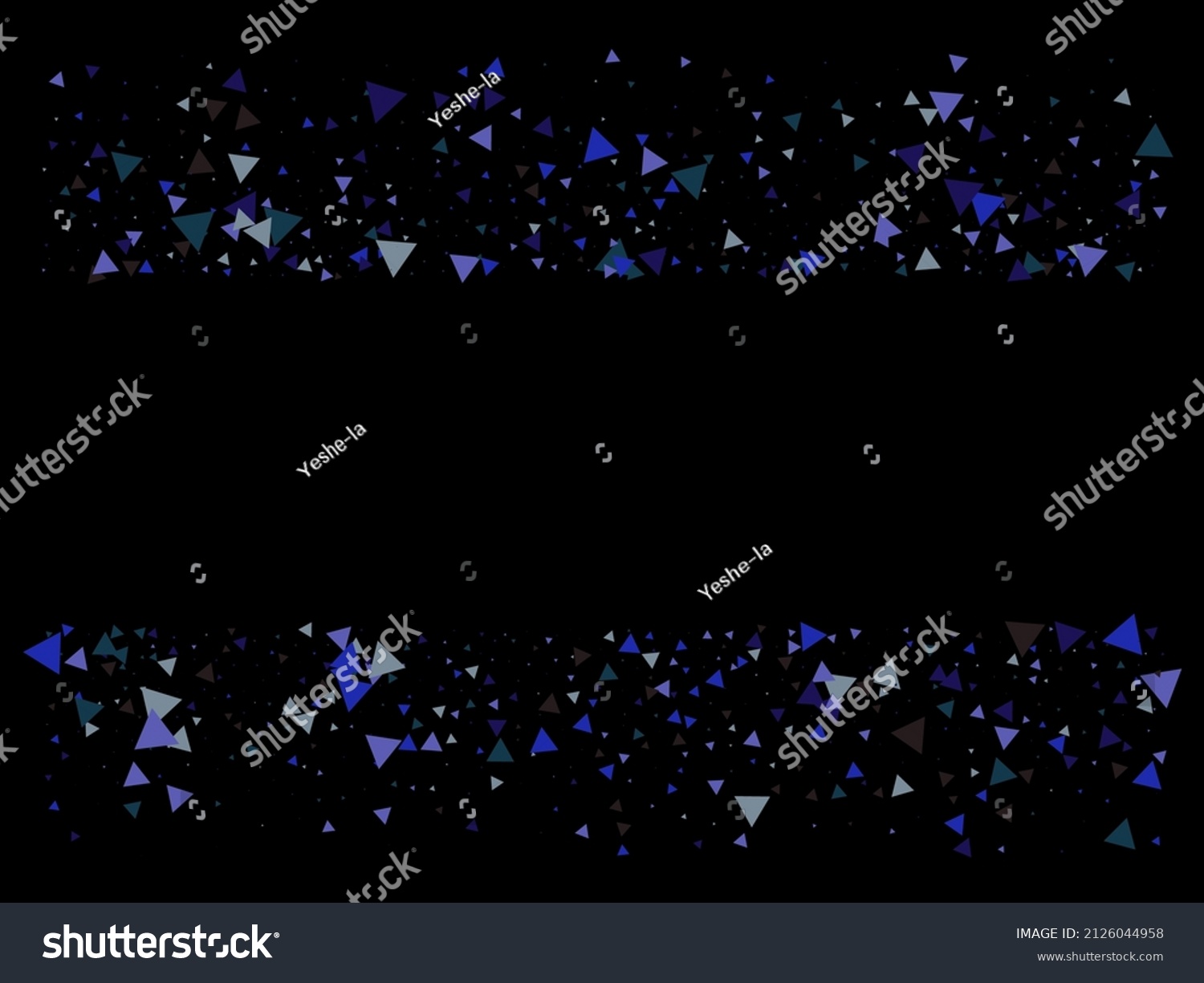 Triangle Explosion Confetti Falling Broken Particles Stock Vector ...