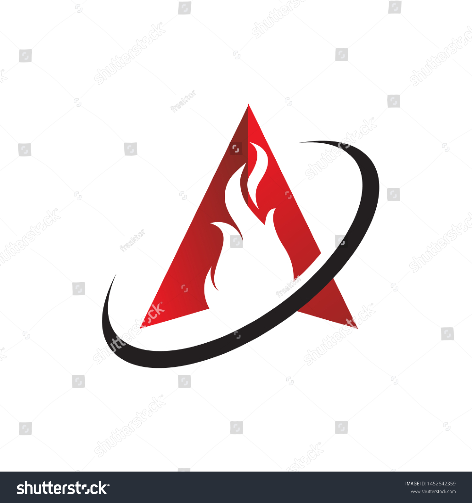 Triangle Fire Flames Vector Icons Illustrations Stock Vector (Royalty ...