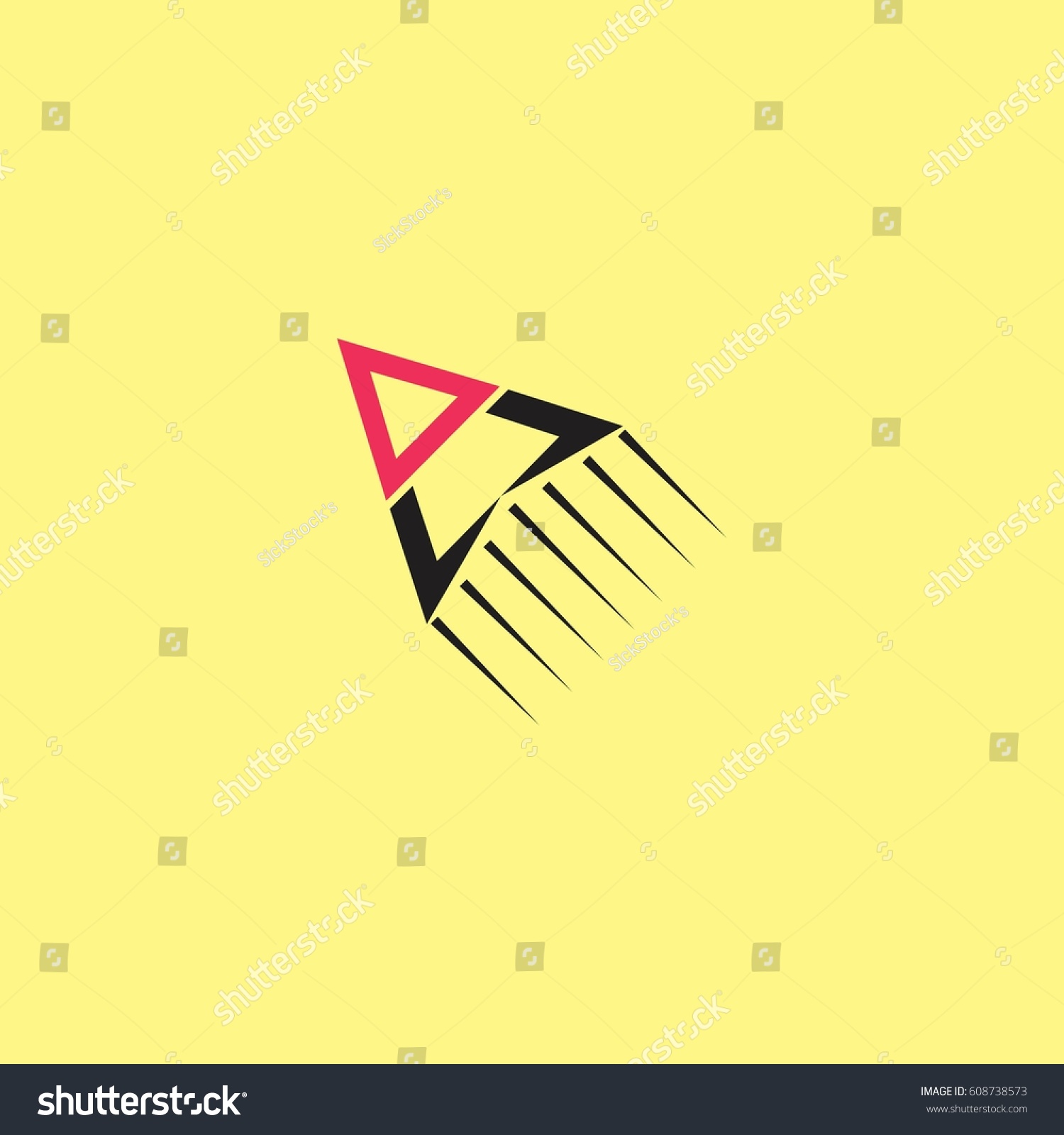 Triangle Form Arrow Motion Design Symbol Stock Vector (Royalty Free ...