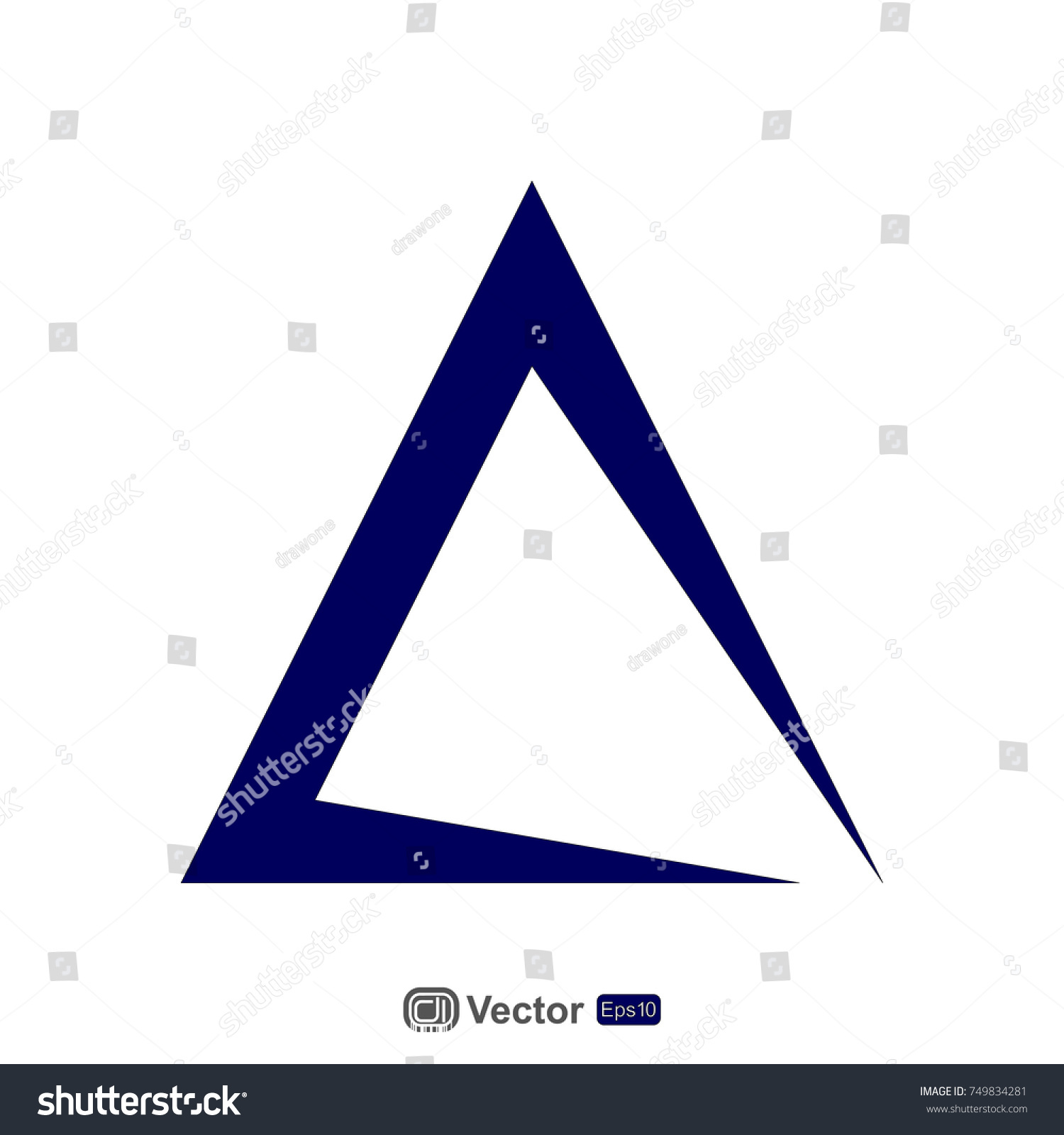 Triangle Form Letter Stock Vector (Royalty Free) 749834281 | Shutterstock