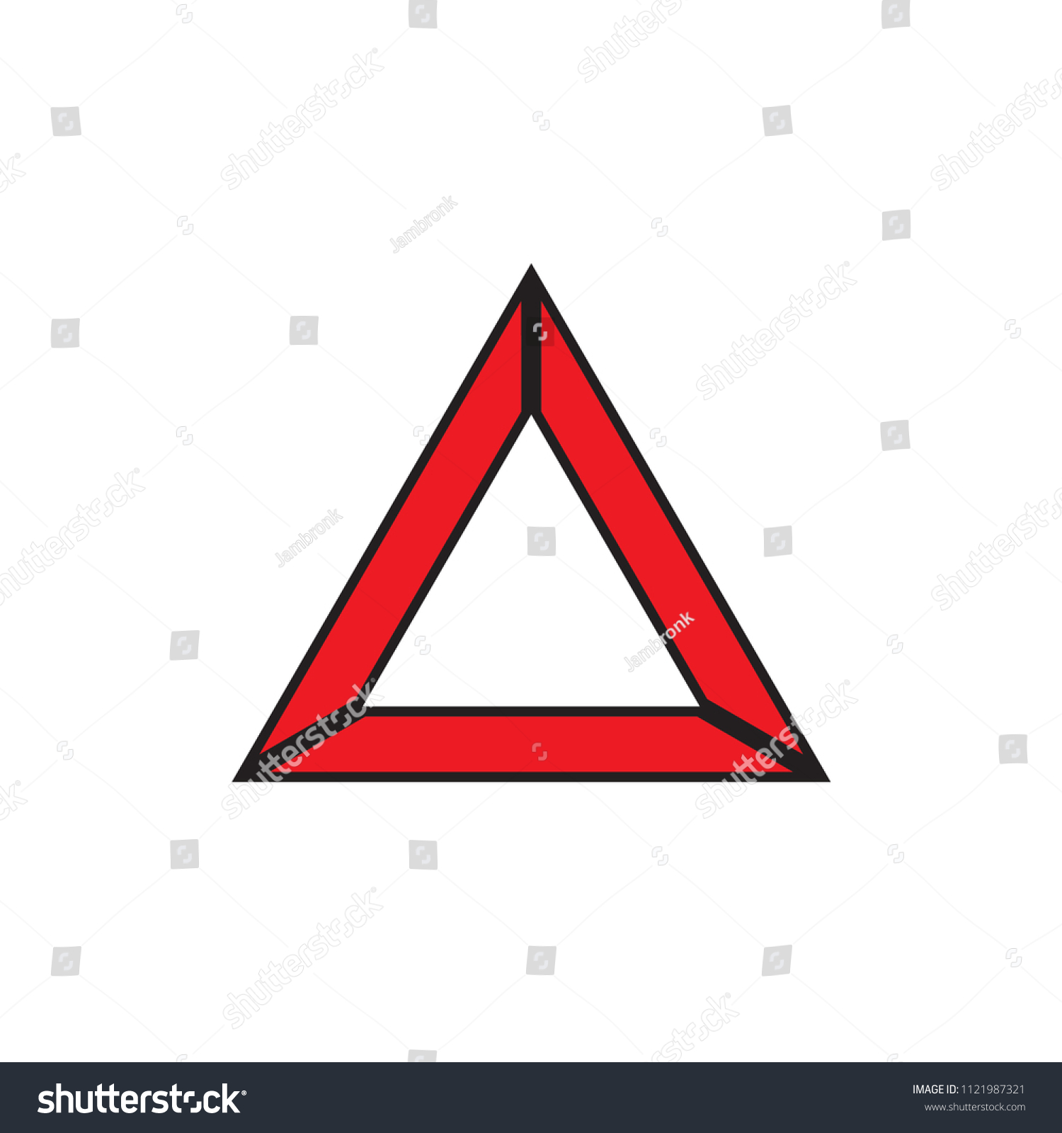 Triangle Geometry Icon Symbol Vector Illustration Stock Vector (Royalty ...