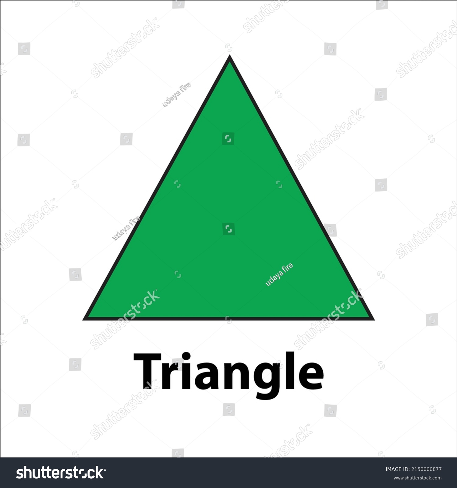 Triangle Green Color Vector Image Stock Vector (Royalty Free ...