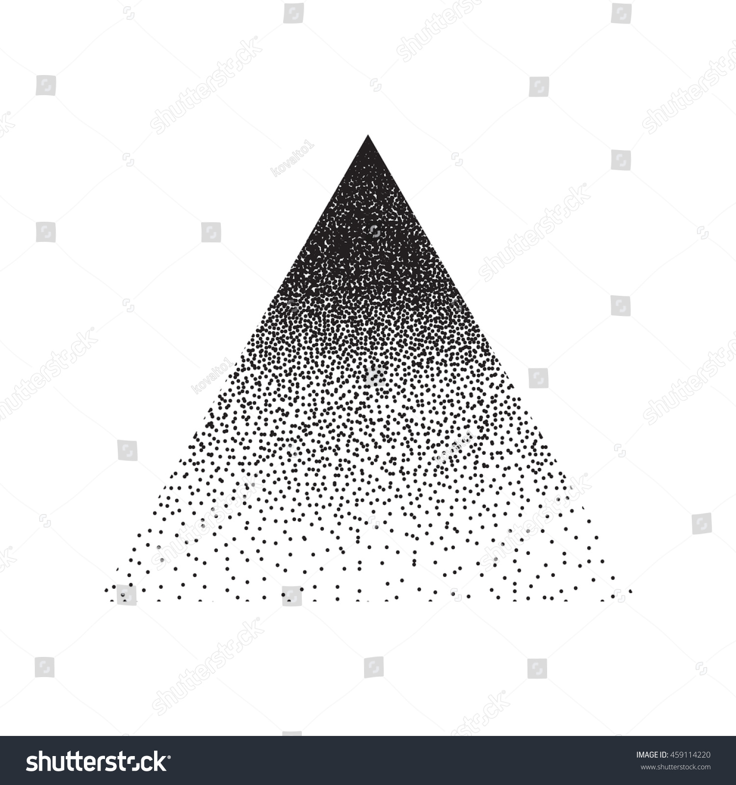 Triangle Halftone Dotted Design Element Vector Stock Vector (Royalty ...