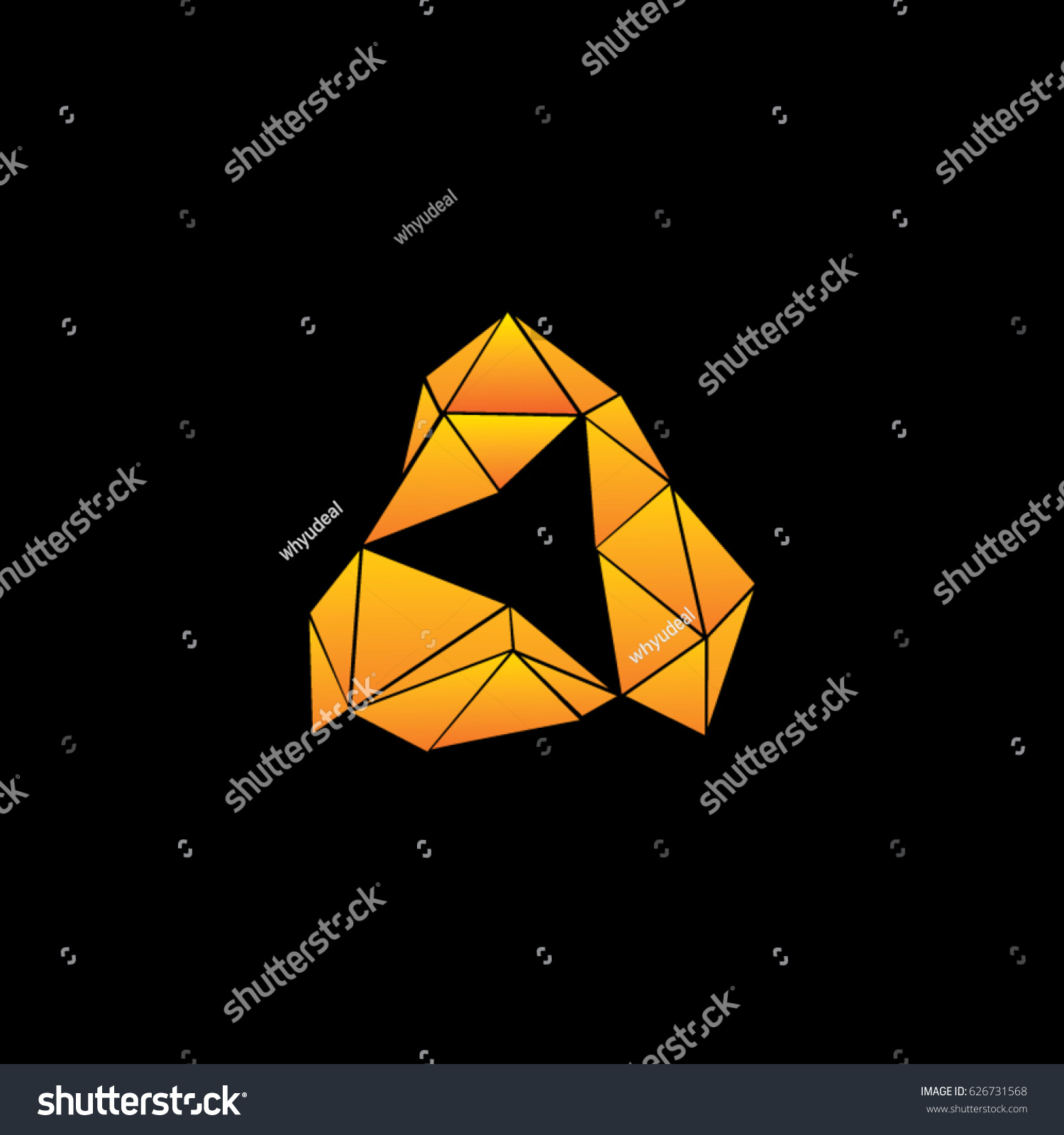 Triangle Circle Icon Logo Technology Stock Vector (Royalty Free ...