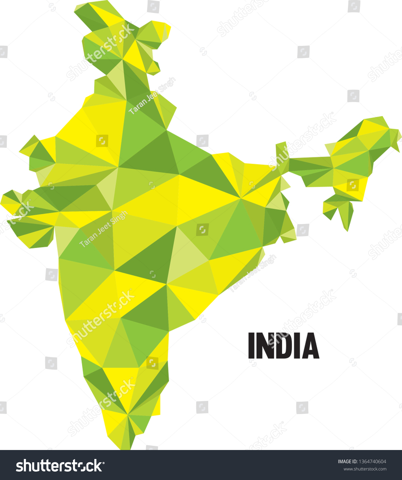 Triangle India Map Illustration: vector de stock (libre de regalías ...