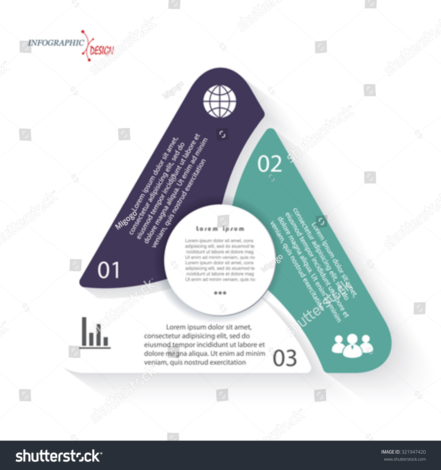Triangle Infographic Vector Template Can Be Stock Vector (Royalty Free ...
