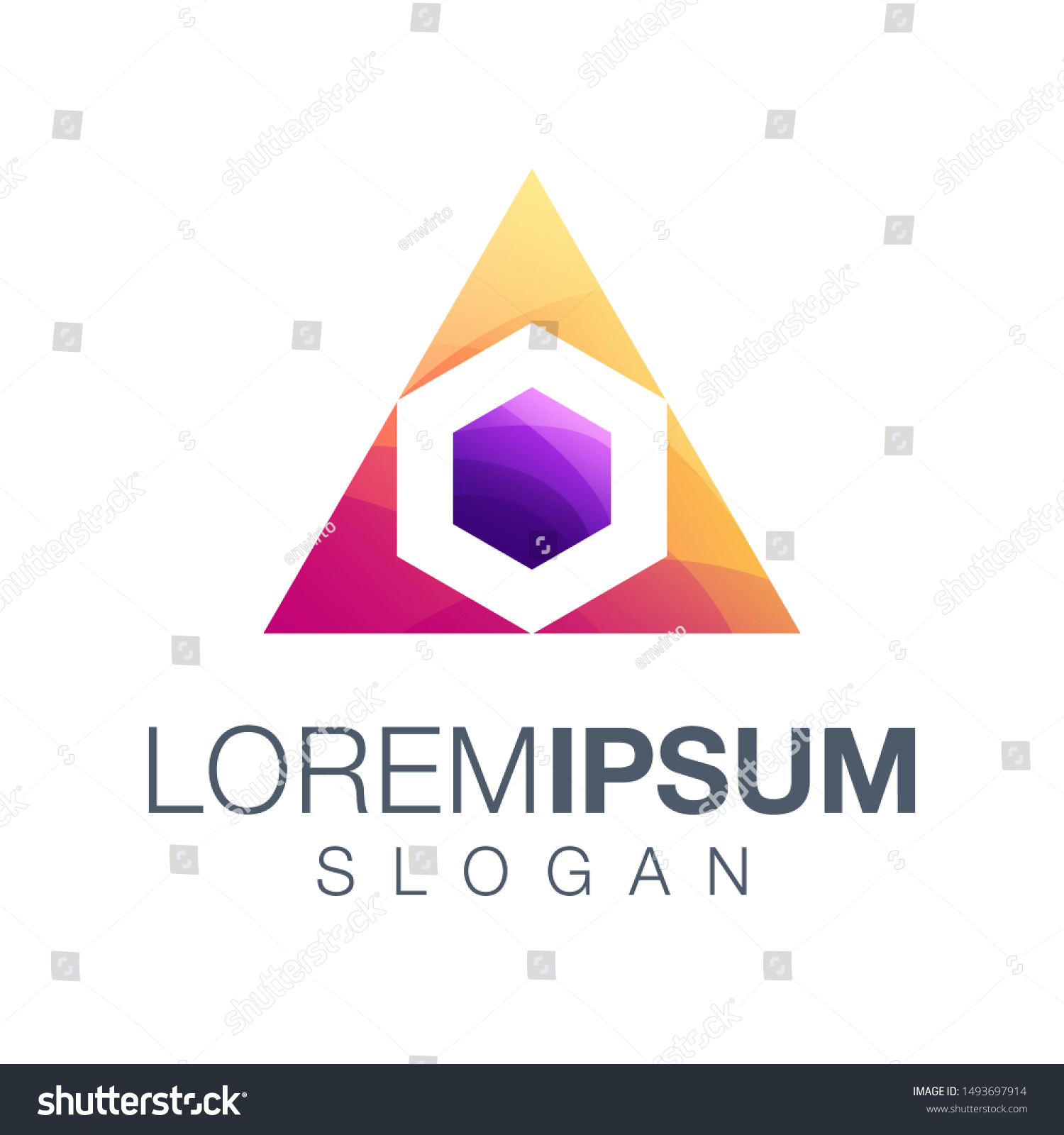 Triangle Inspiration Logo Design Vector Stock Vector (Royalty Free ...
