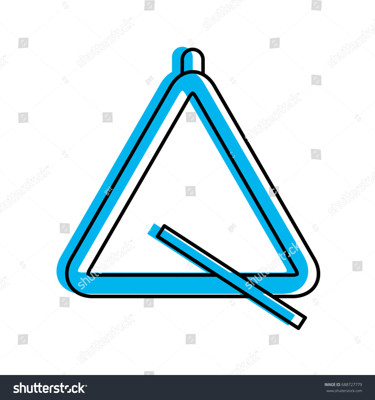 Triangle Instrument Musical Icon Stock Vector (Royalty Free) 688727779 ...