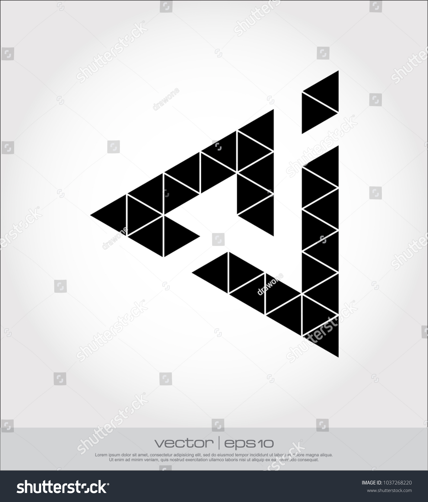 Triangle J Logo Template Stock Vector (Royalty Free) 1037268220 ...