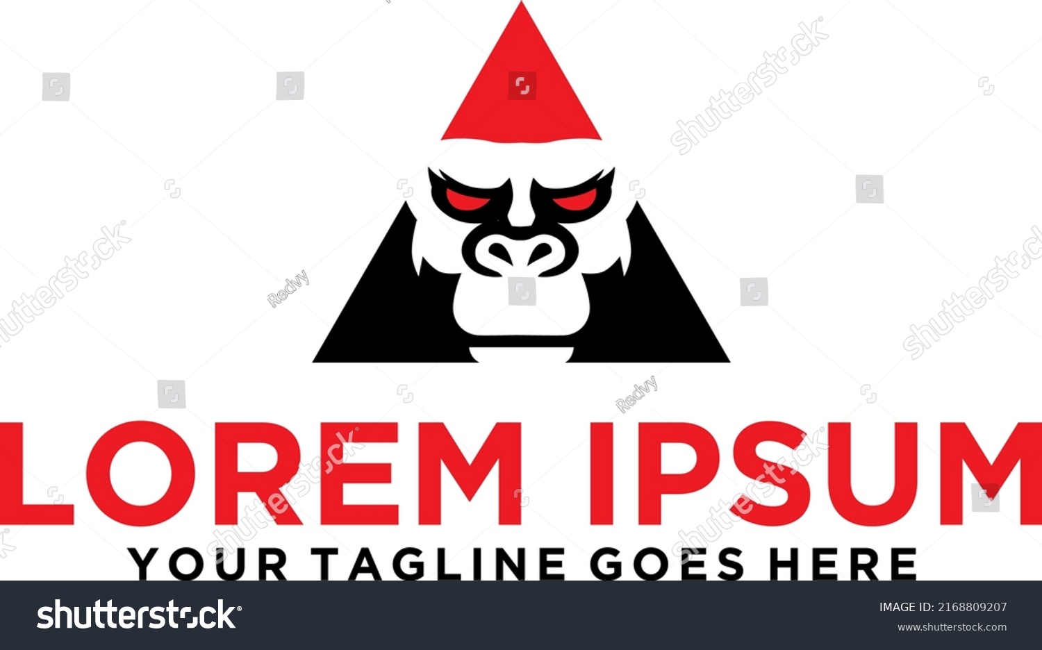 Triangle King Kong Gorilla Logo Stock Vector (Royalty Free) 2168809207 ...