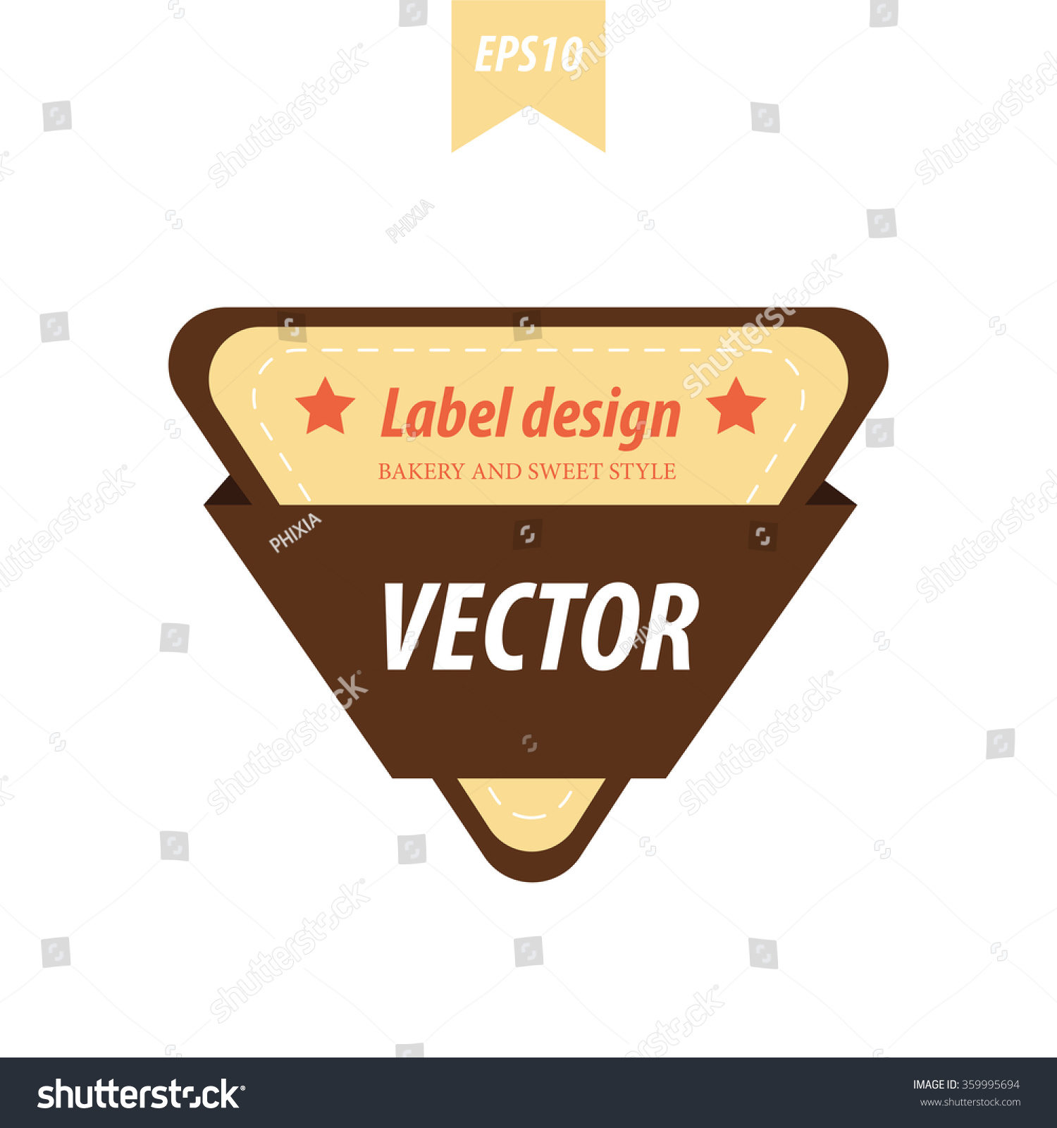 Triangle Label Retro Style Stock Vector (Royalty Free) 359995694 ...
