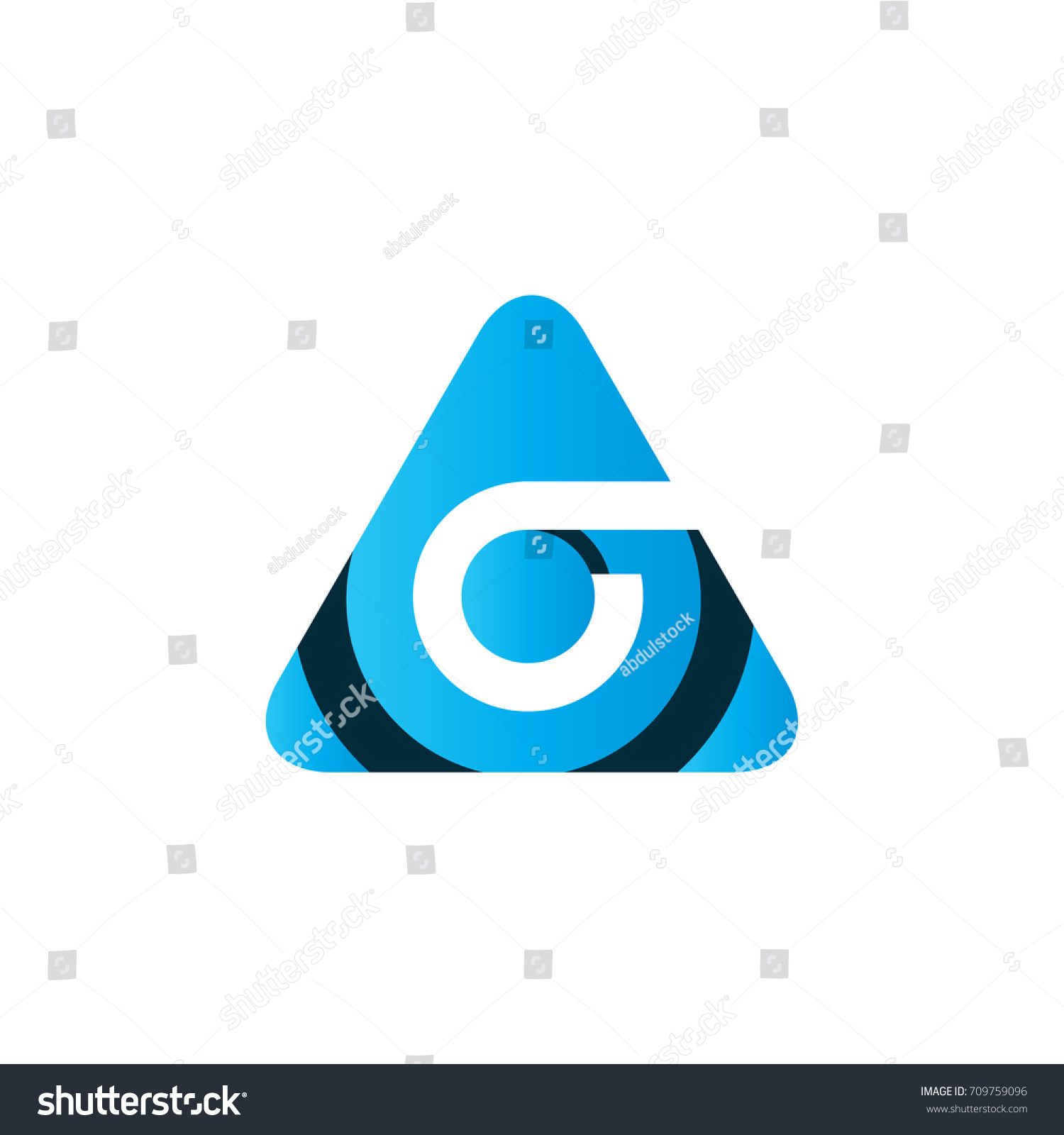 Triangle Letter G Logo Template Stock Vector (Royalty Free) 709759096 ...