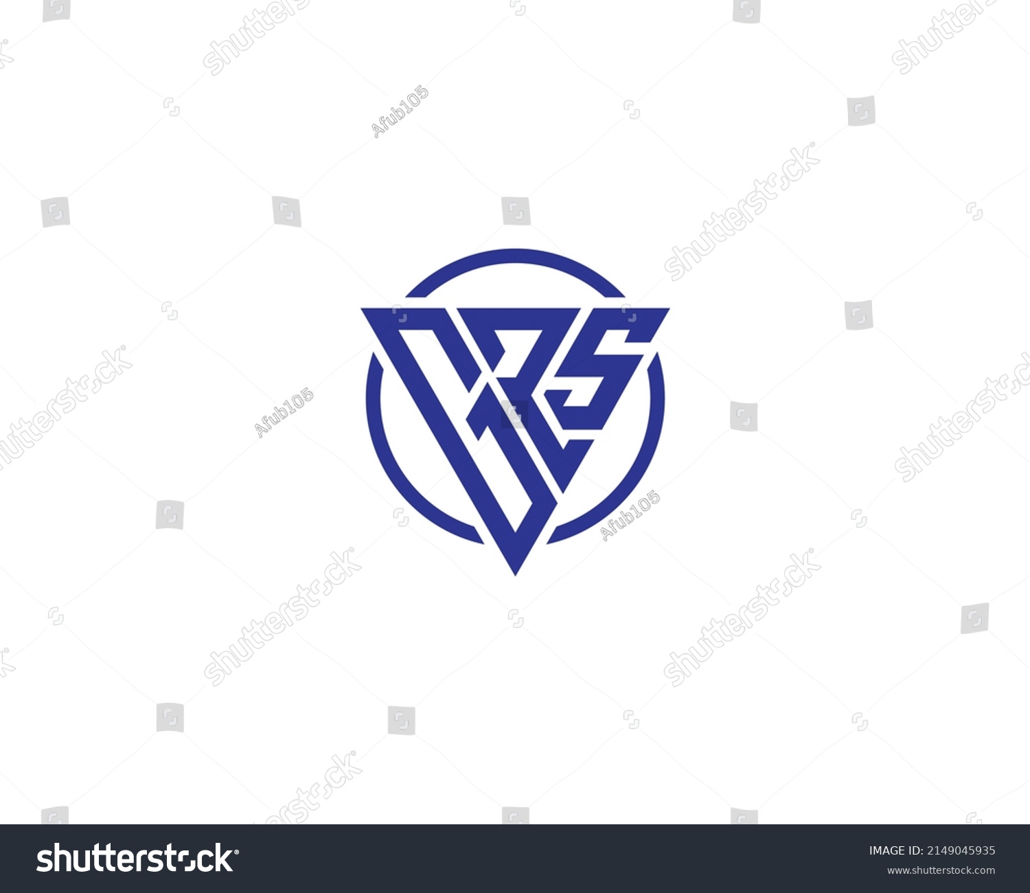 Triangle Letter Grs Logo Design Monogram Stock Vector (Royalty Free ...