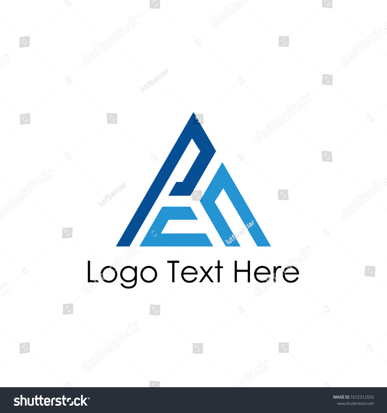 Triangle Letter Pcc Design Logo Template Stock Vector (Royalty Free ...