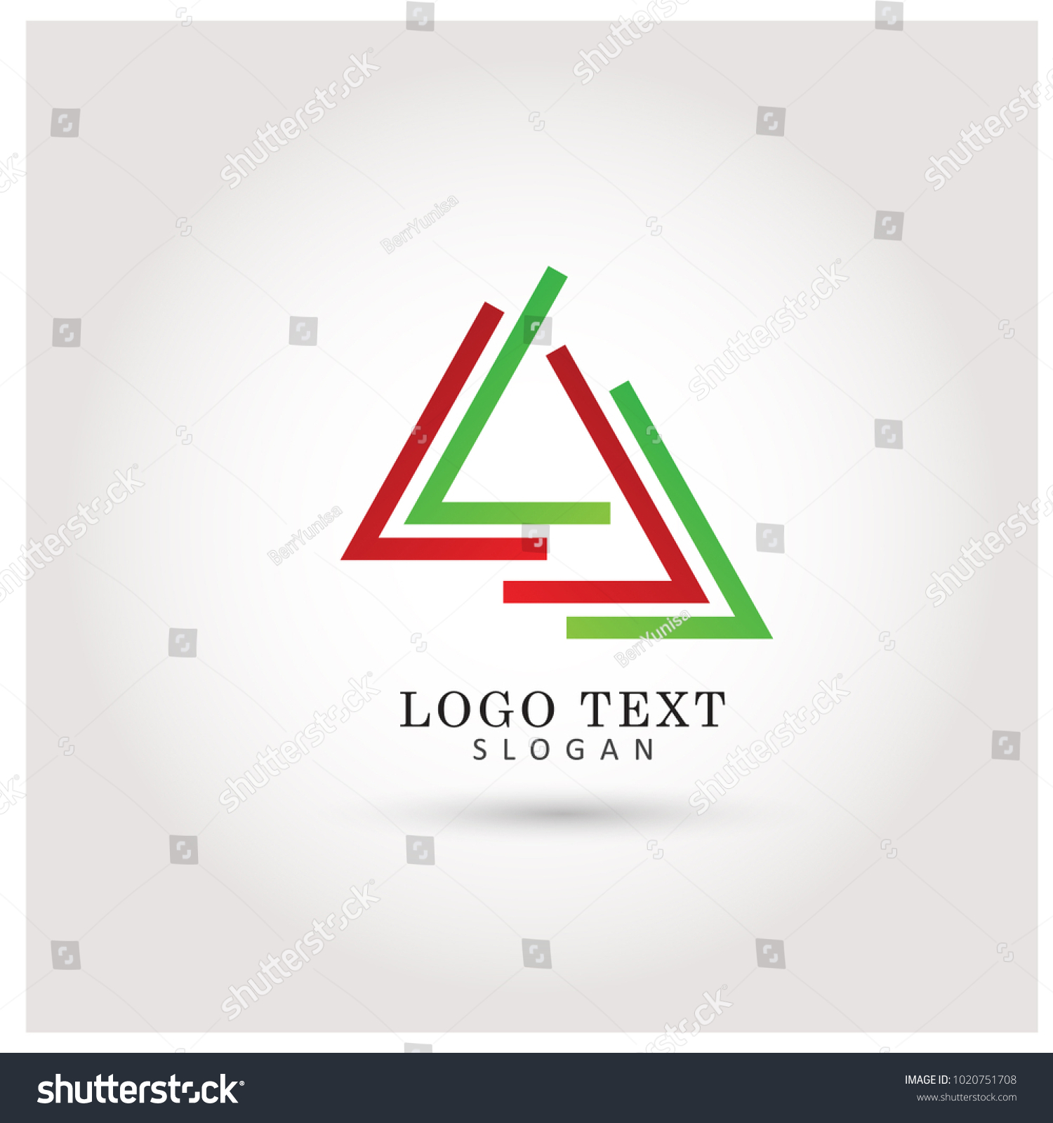 Triangle Line Logo Icon Symbol Vector: vector de stock (libre de ...