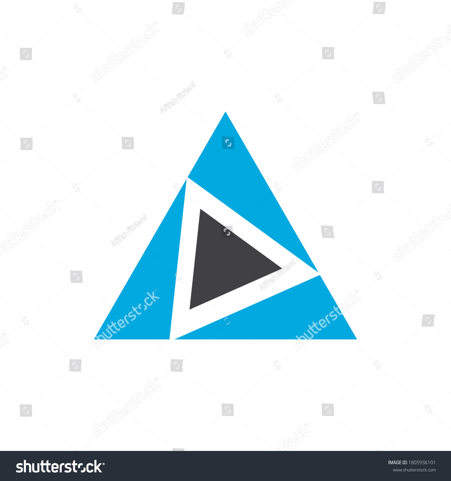 Triangle Line Logo Vector Illustration Stock Vector (Royalty Free ...
