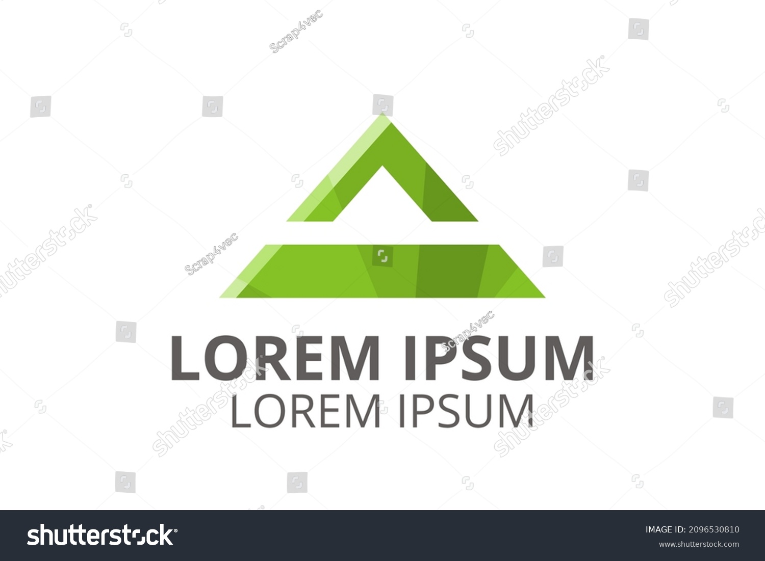 Triangle Logo Design Geometry Line Silhouette Stock Vector (Royalty ...
