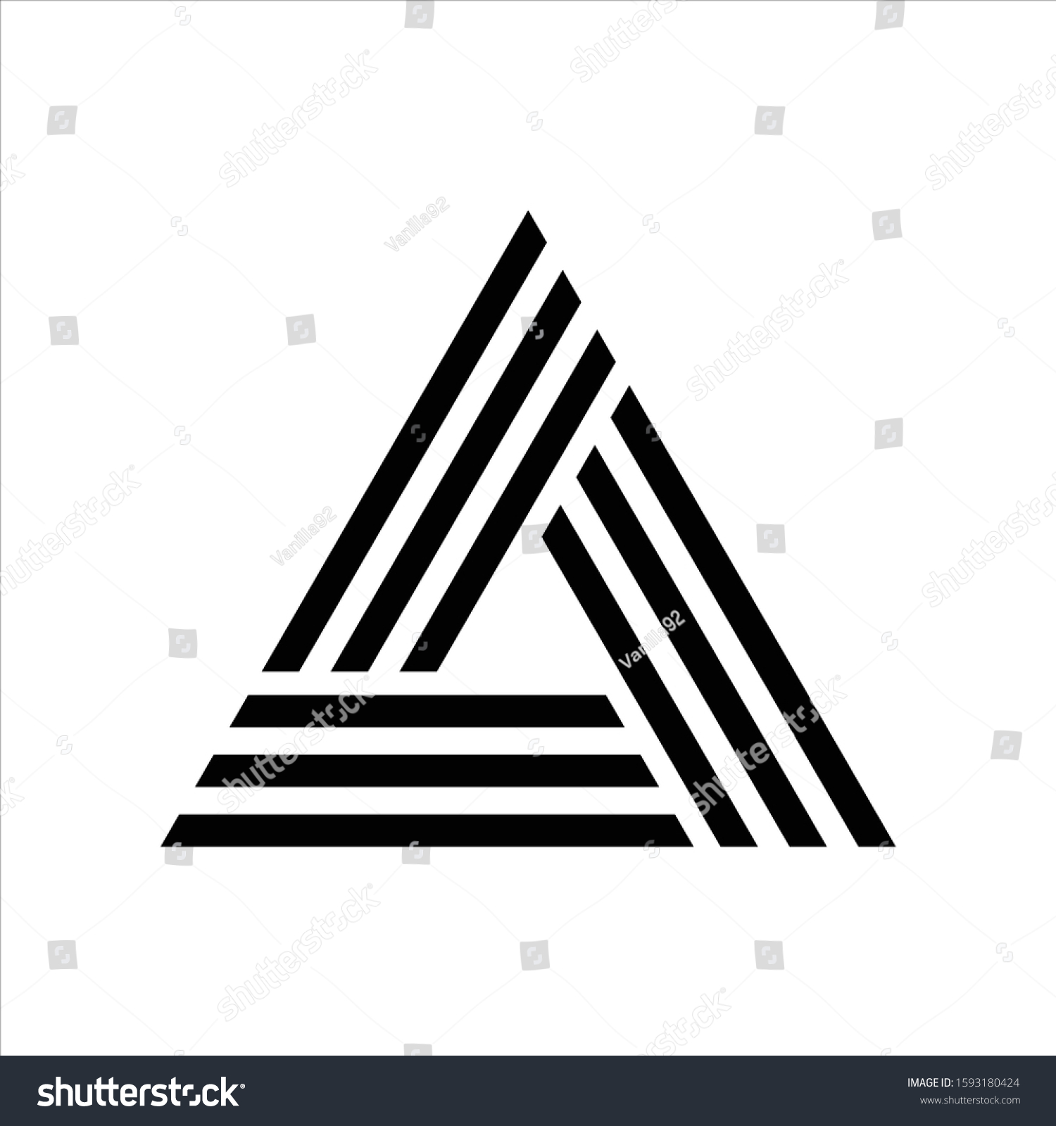 Triangle Logo Design Vector White Background: vector de stock (libre de ...