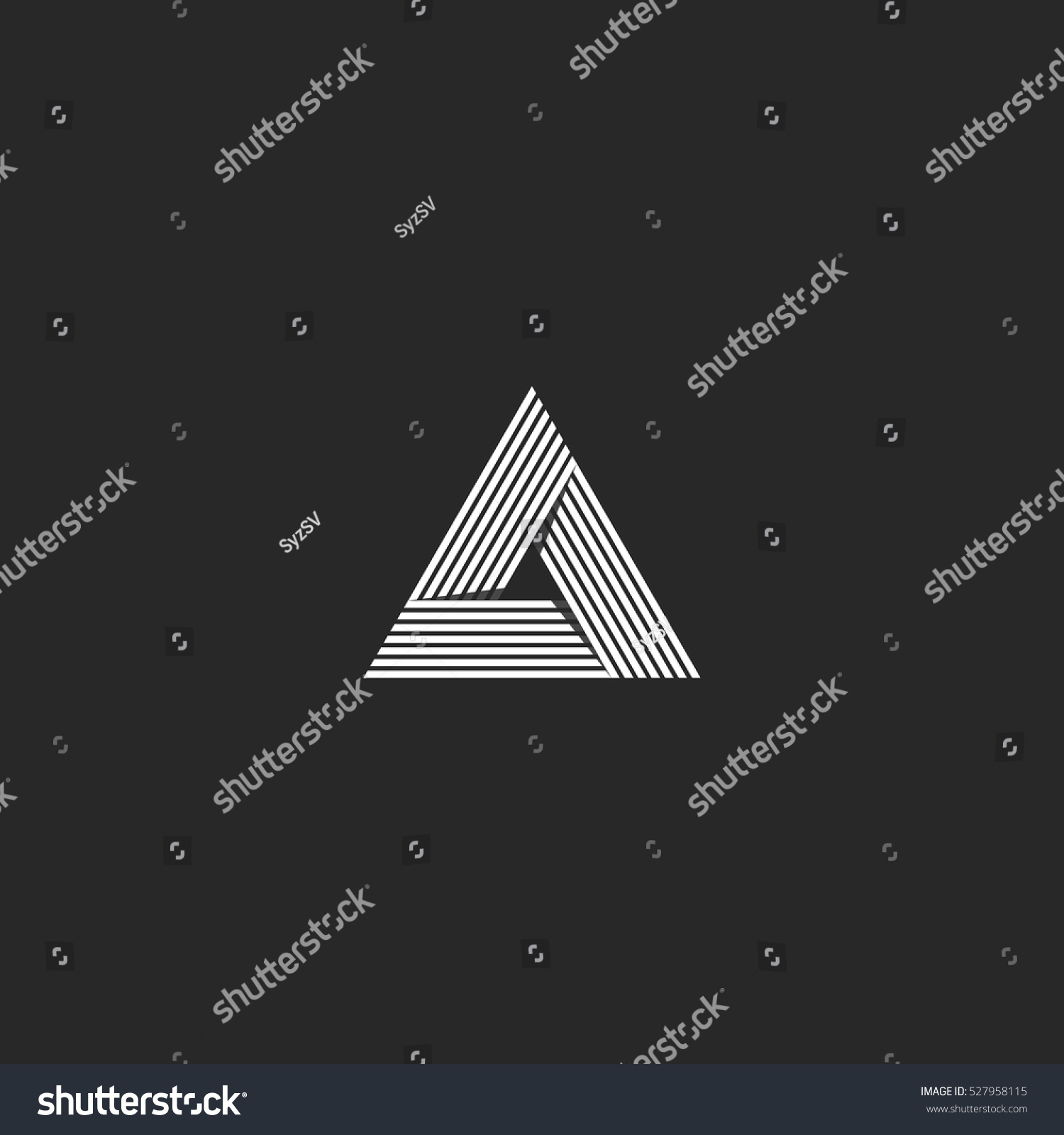Triangle Logo Isometric Infinity Sharp Corner Stock Vector (Royalty ...