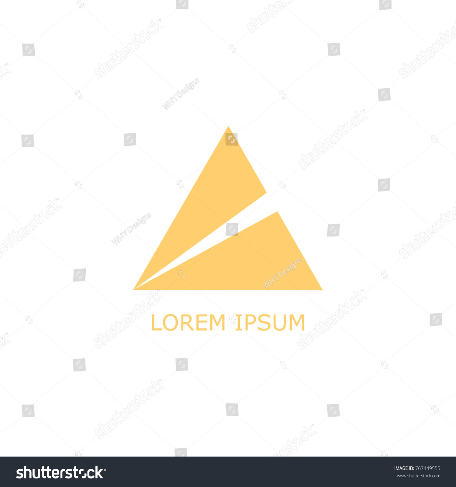 Triangle Logo Pyramid Signs Vector Illustration: เวกเตอร์สต็อก (ปลอดค่า ...