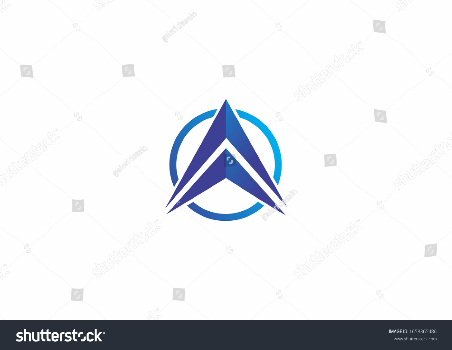 Logotipo del triángulo con vector circular: vector de stock (libre de ...
