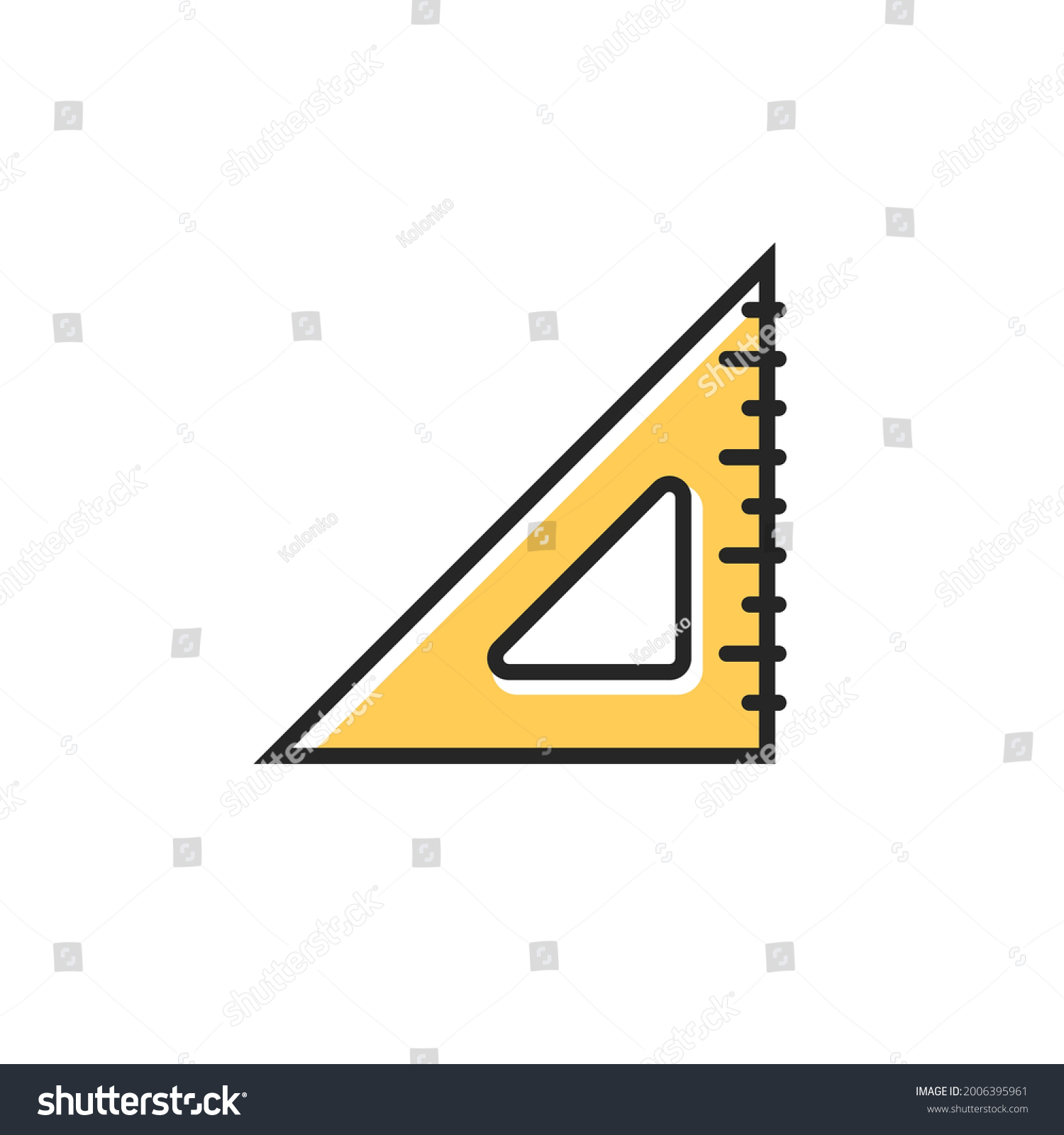 Triangle Measurement Protractor Illustration Icon Triangle Stock Vector ...