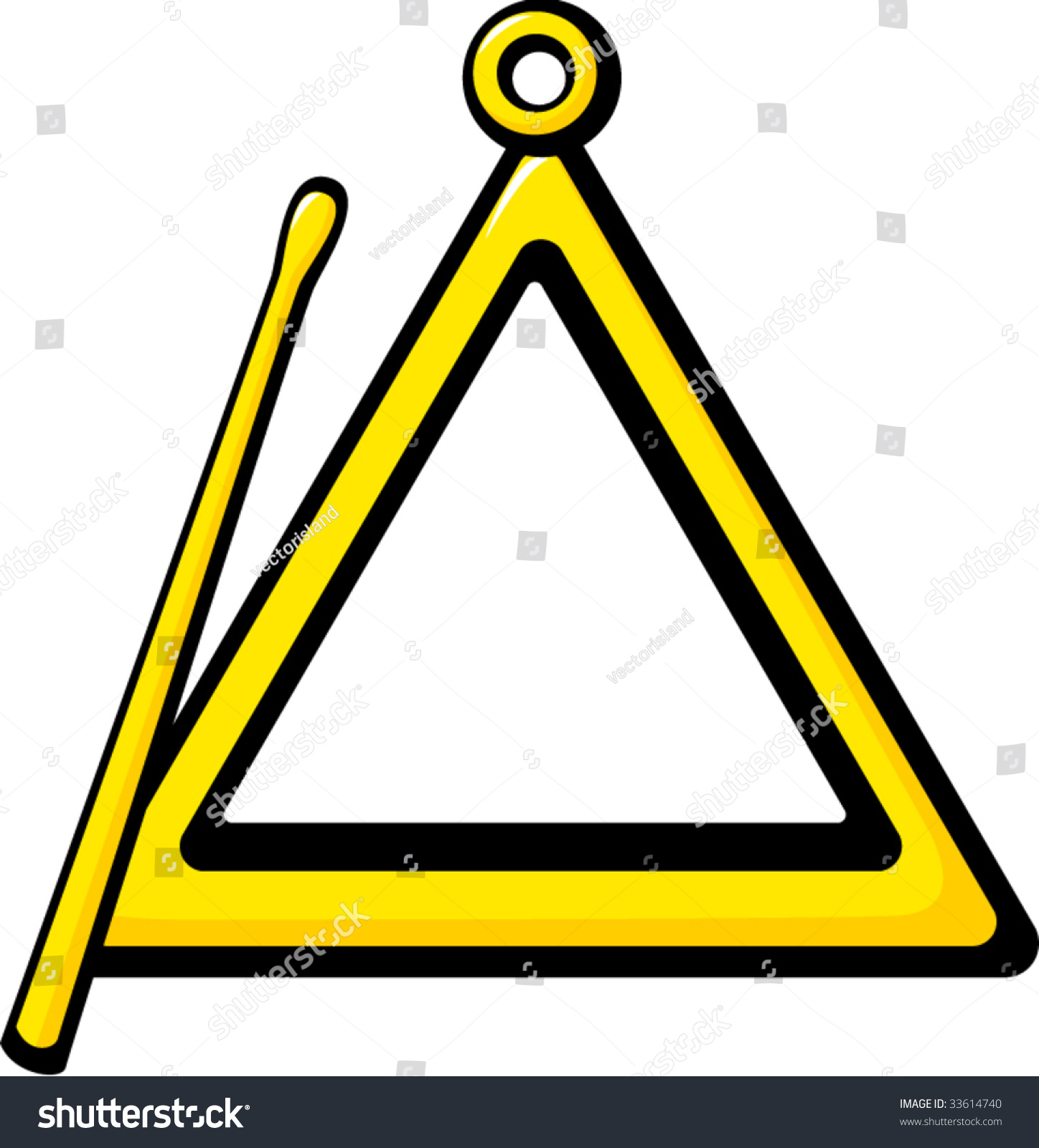 Triangle Musical Instrument Stock Vector 33614740 - Shutterstock