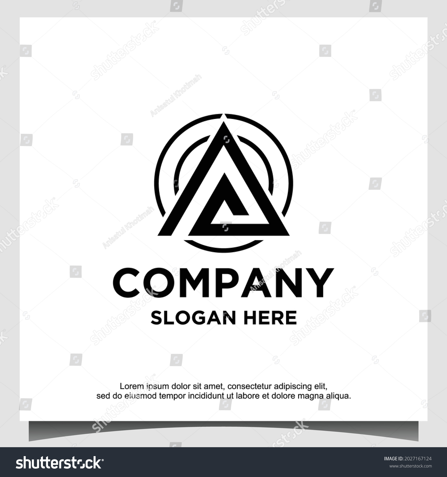 Triangle Letter Logo Design Template Stock Vector (Royalty Free ...
