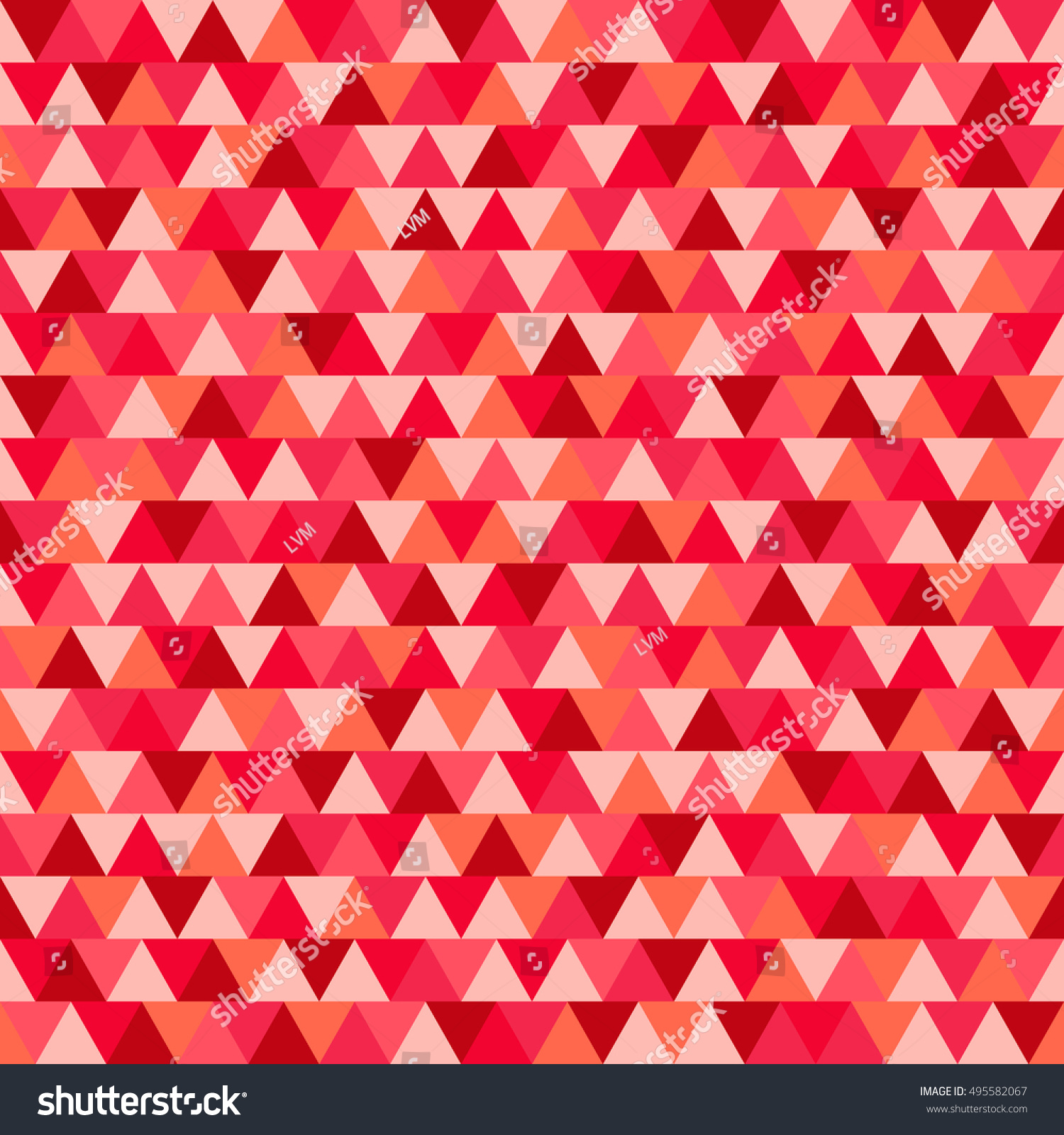 Triangle Pattern Red Pink Geometric Background Stock Vector (Royalty ...