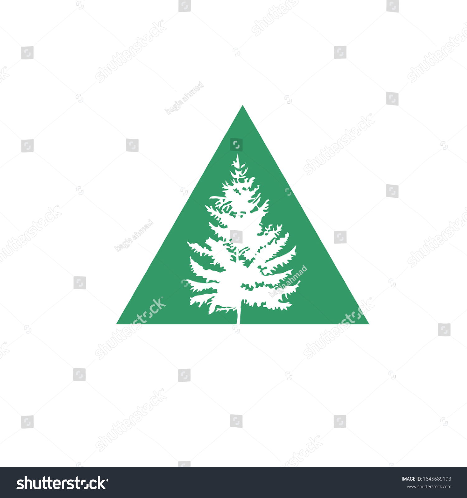 Triangle Pine Logo Design Vector Sign Stock Vector (Royalty Free ...