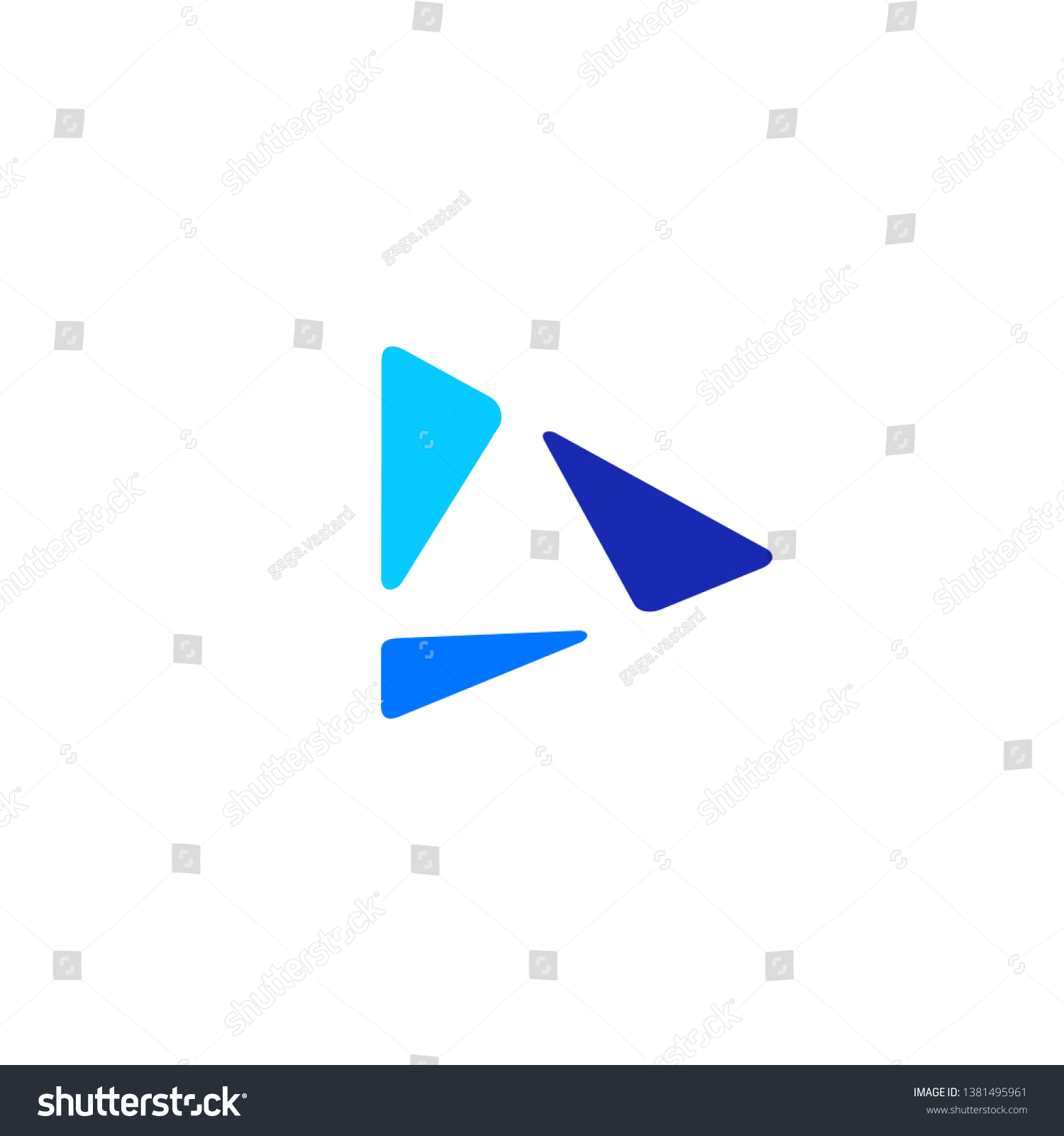Triangle Play Logo Vector Icon Stock Vector (Royalty Free) 1381495961 ...