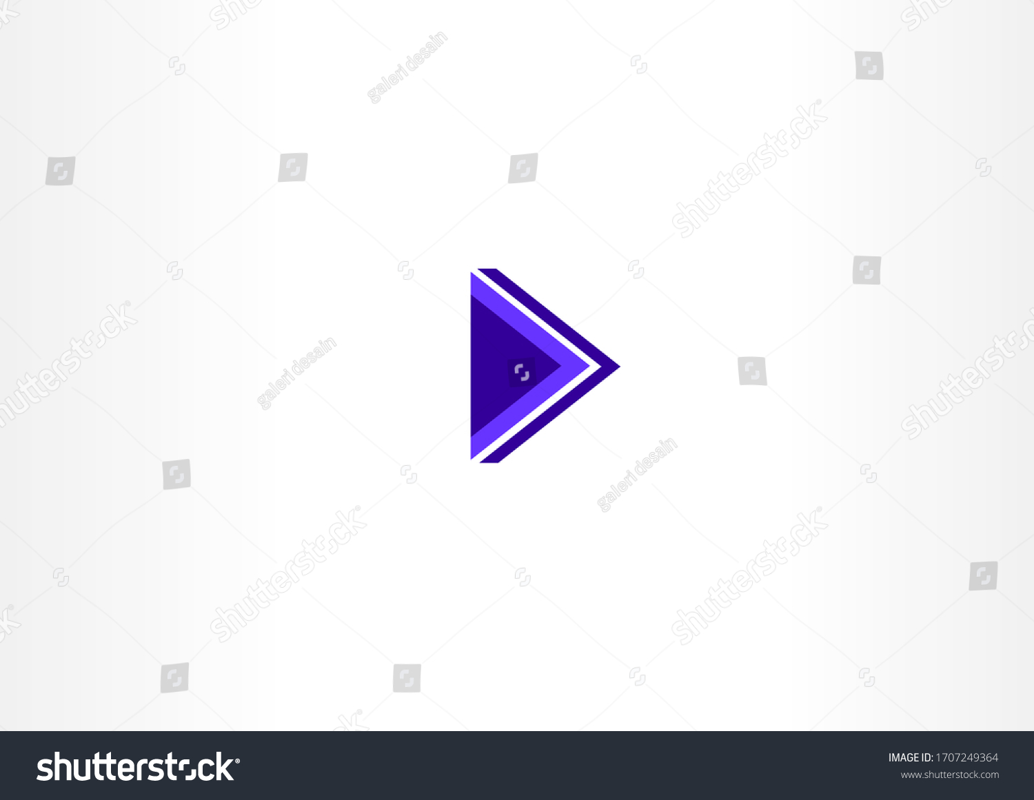 Triangle Play Vector Logo Design Template Stock Vector (Royalty Free ...