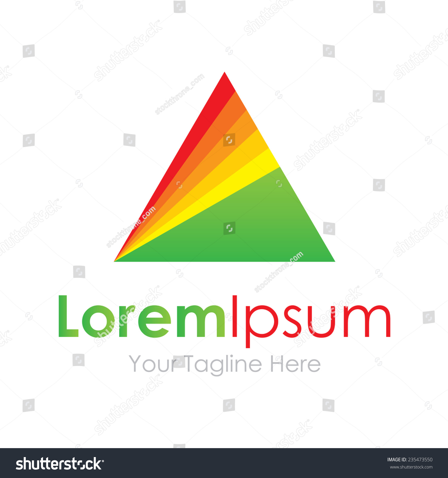 Triangle Prism Concept Elements Icon Beautiful Stock Vector (Royalty ...
