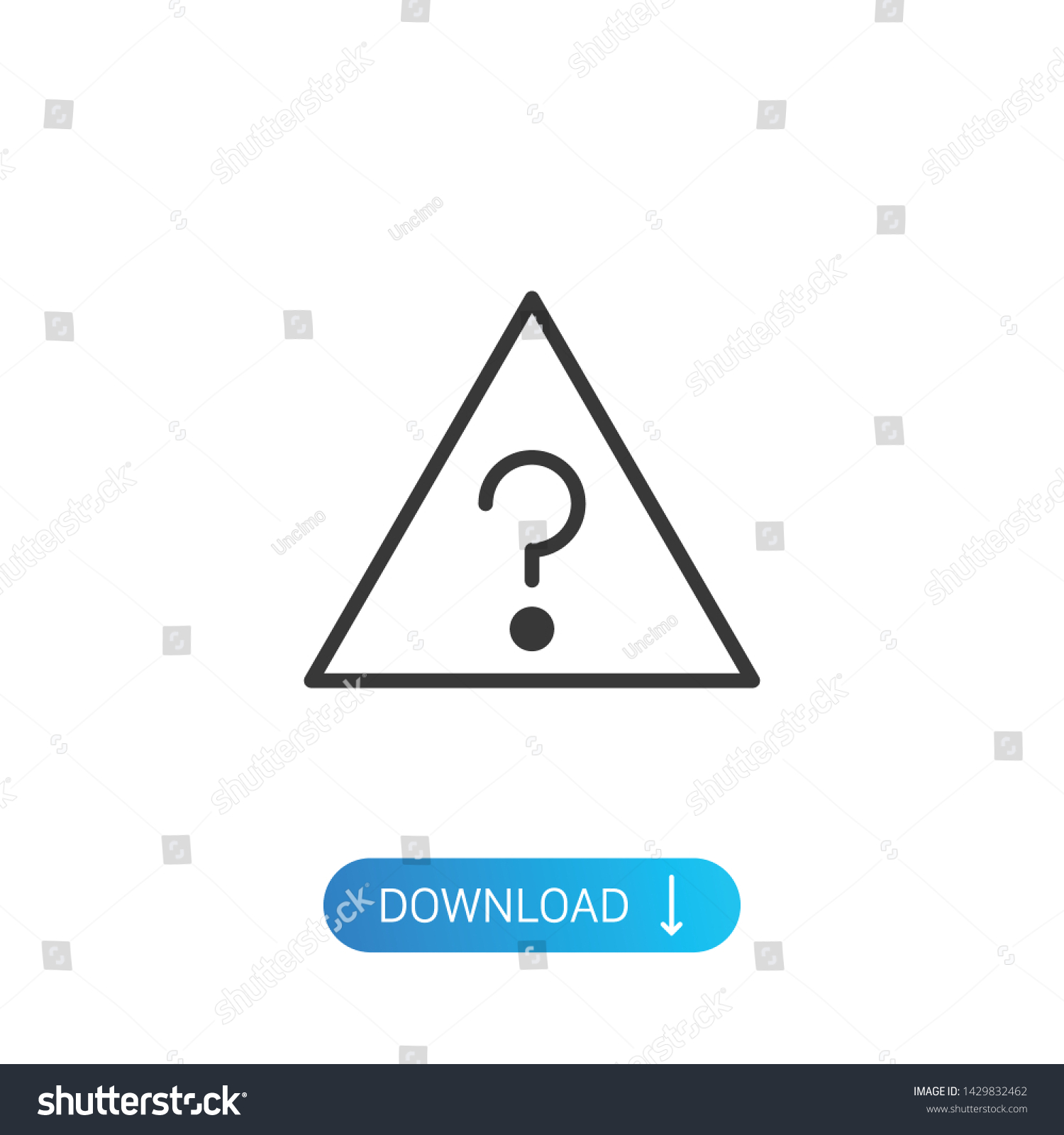 Triangle Question Modern Simple Flat Outline Stock Vector (Royalty Free ...