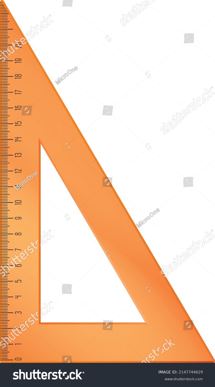 Triangle Ruler Geometry School Tool Math Stock Vector (Royalty Free ...