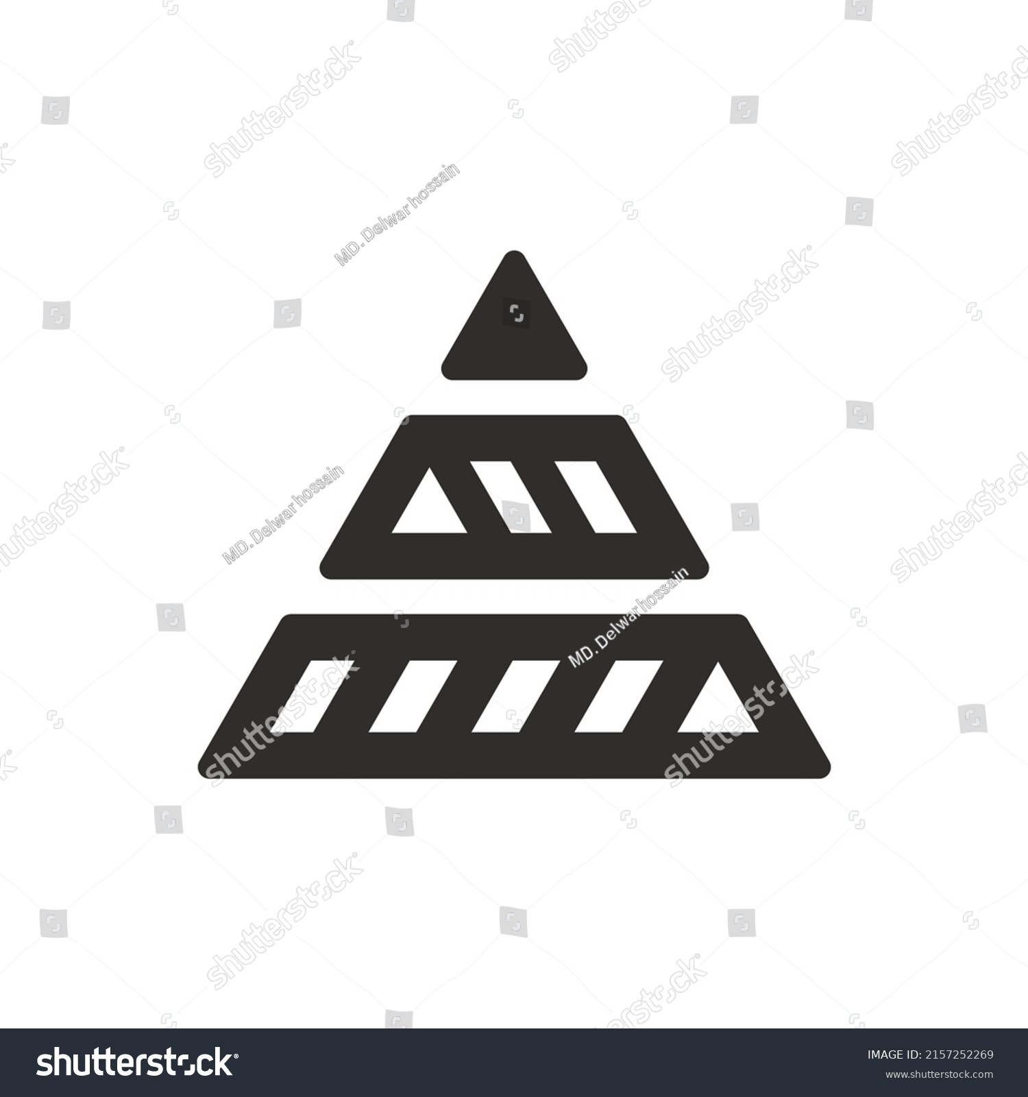 Triangle Segment Infographic Icon On White Stock Vector (Royalty Free ...