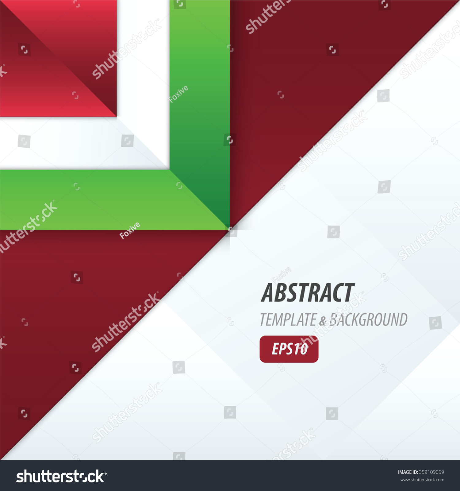 Triangle Template Vector Red Green Color Stock Vector (Royalty Free ...