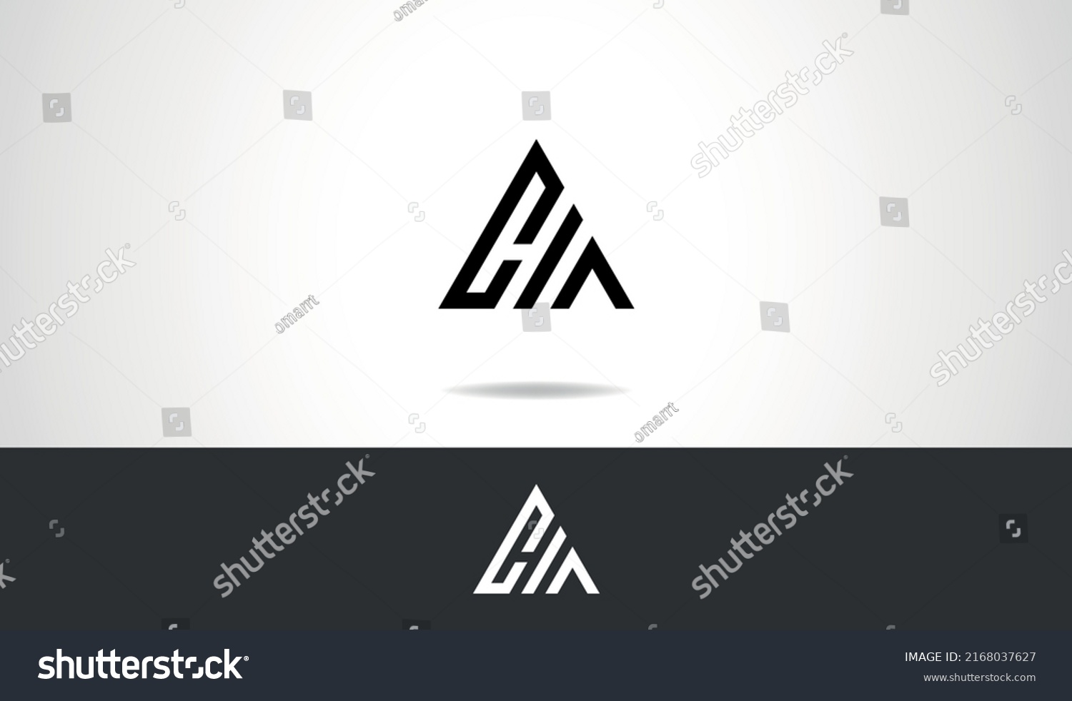 Triangle Two Letter Monogram Logo Design Stock Vector (Royalty Free ...