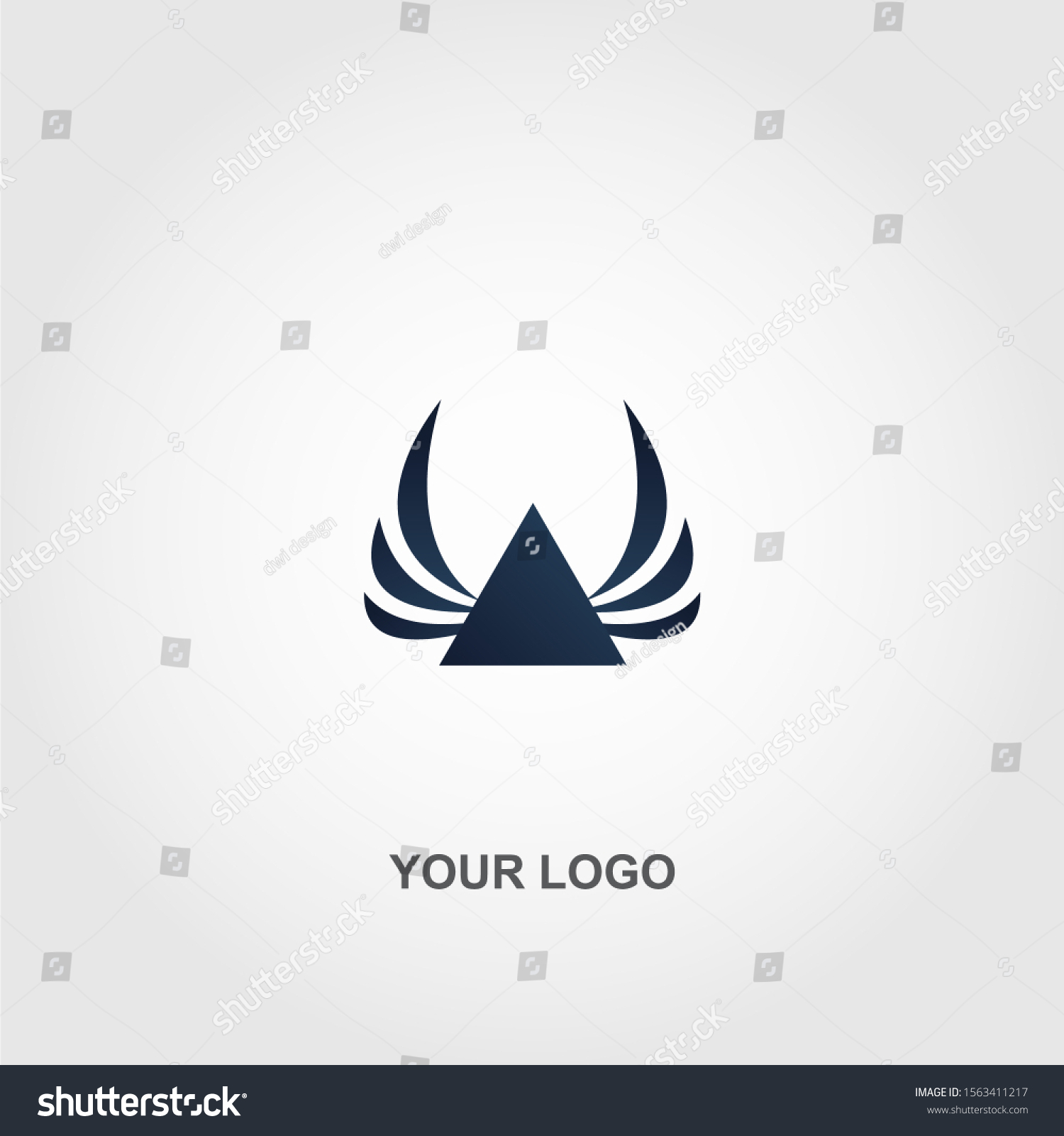 Triangle Wings Logo Vector Template Stock Vector (Royalty Free) 1563411217