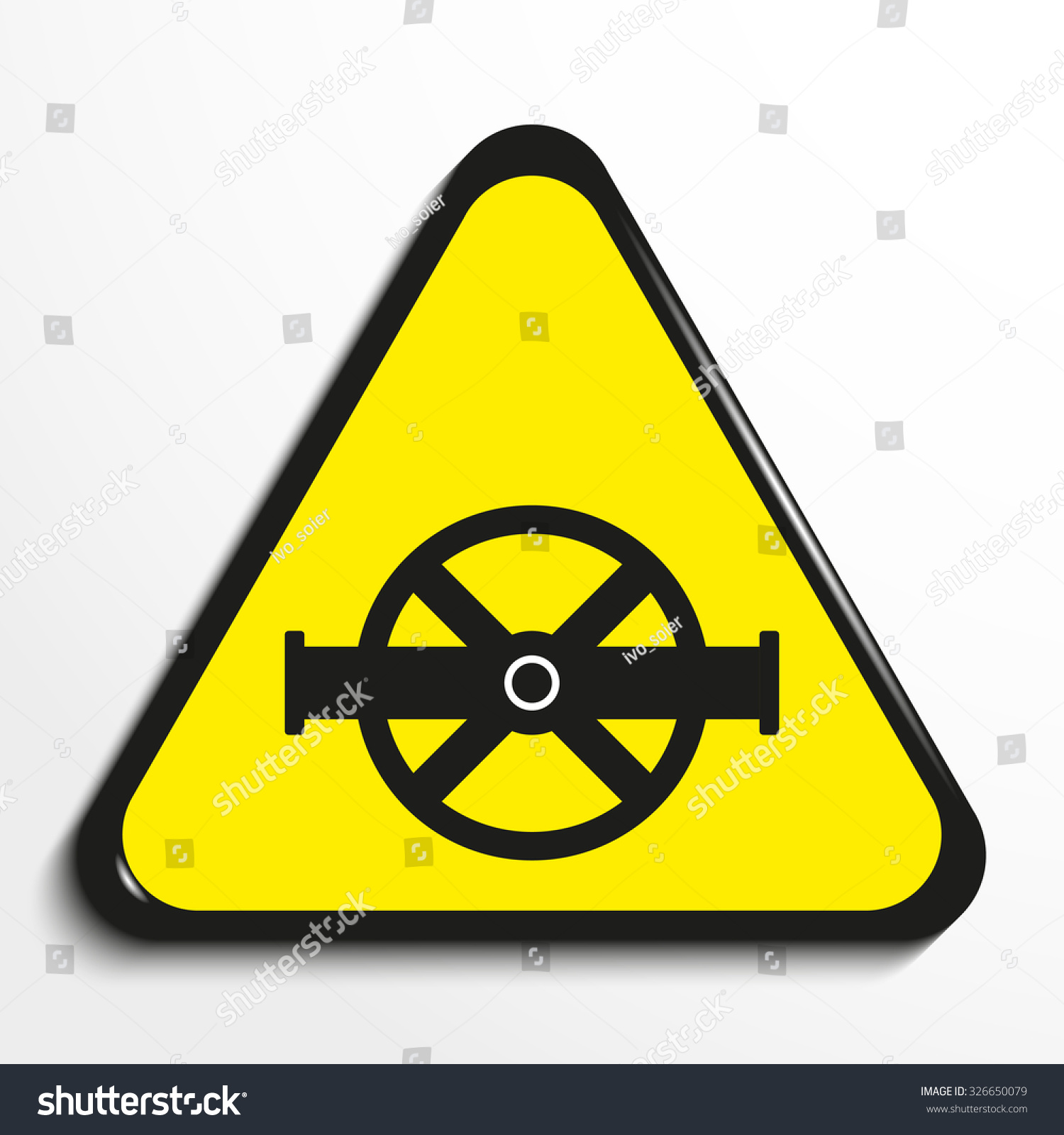 Triangle Symbol Valve Vector Illustration Stock Vector (Royalty Free ...