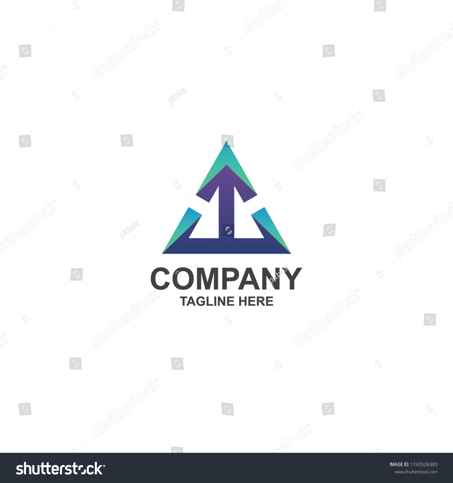 Triangle Arrow Logo Design Vector Template Stock Vector (Royalty Free ...