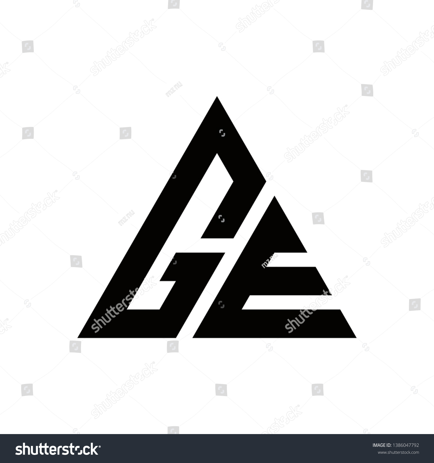 Triangle Letters G E Logo Vector 库存矢量图（免版税）1386047792 | Shutterstock