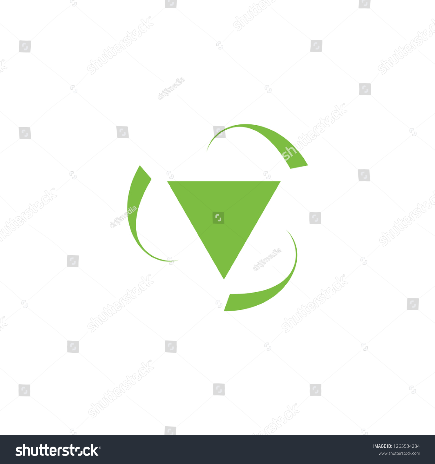 Triangle Recycle Arrow Logo Design Stock Vector (Royalty Free) 1265534284