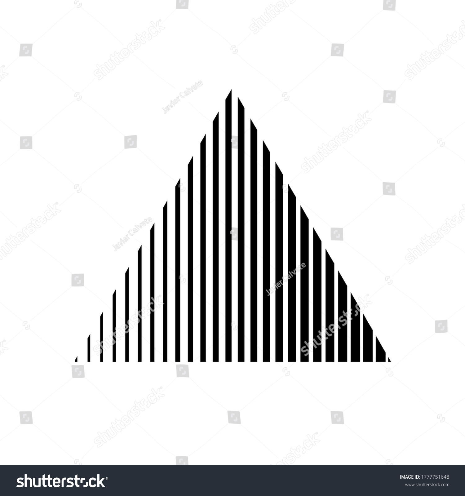 Triangle Vertical Lines Texture Black Color Stock Vector (Royalty Free ...