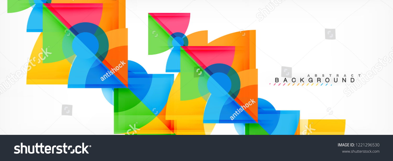 Triangles Circle Geometric Background Modern Design Stock Vector ...