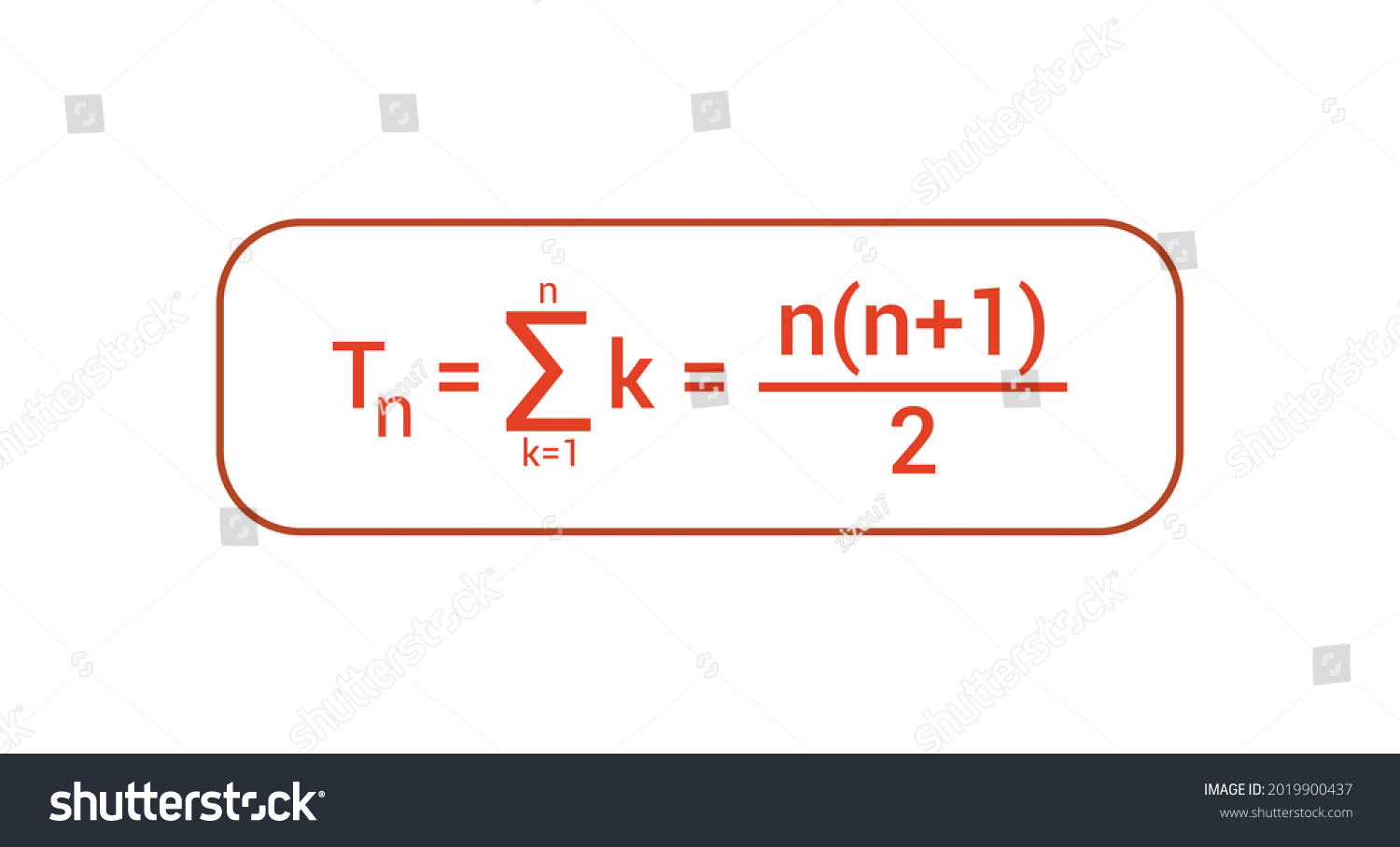 Triangular Numbers Formula Mathematic Stock Vector Royalty Free